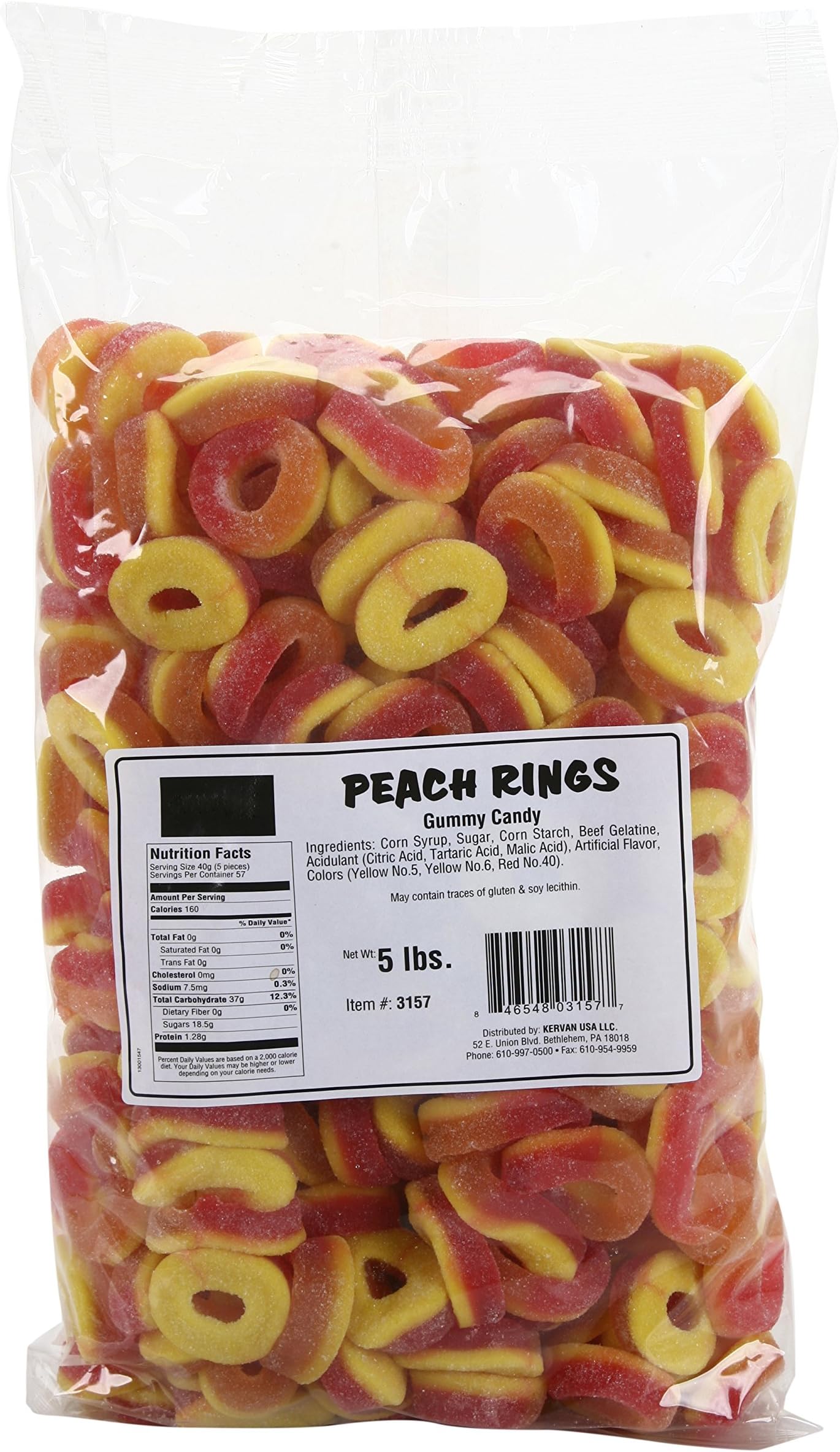 Amazon.com: Mini Peach Rings Gummies, Sour and Sweet Candy, Bulk Pack 2 ...