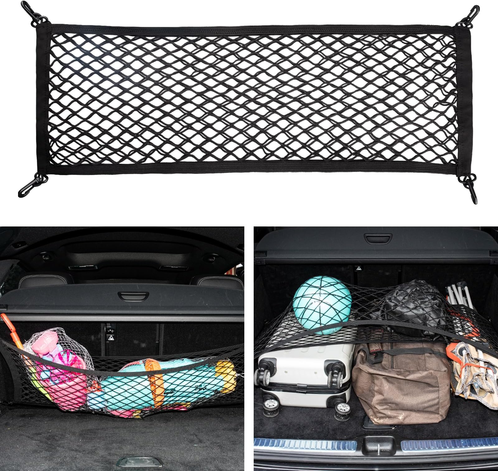 Amazon.com: Kutyun Car Rear Cargo Net, Trunk Cargo Storage Net ...