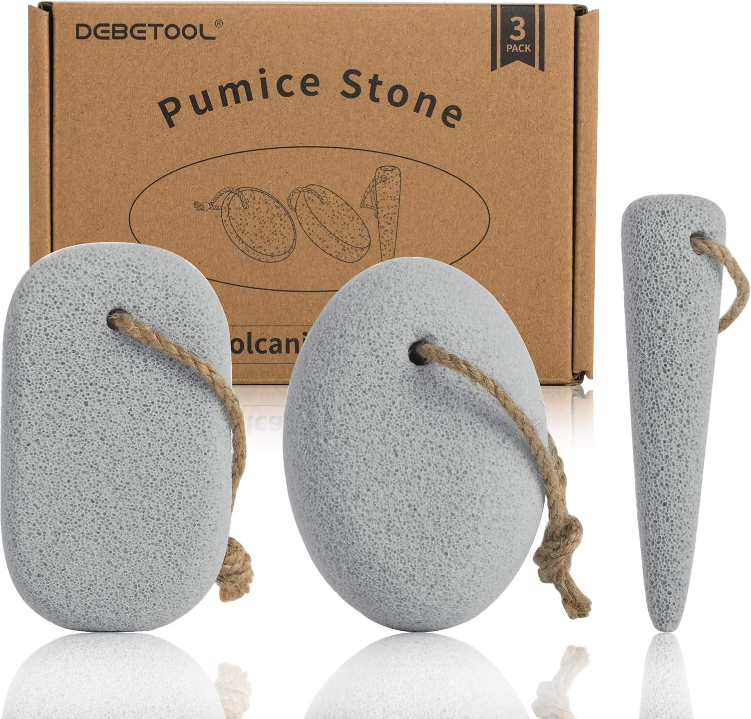 Amazon.com: DEBETOOL Foot Pumice Stone for Feet Dead Skin Removal - 3 ...
