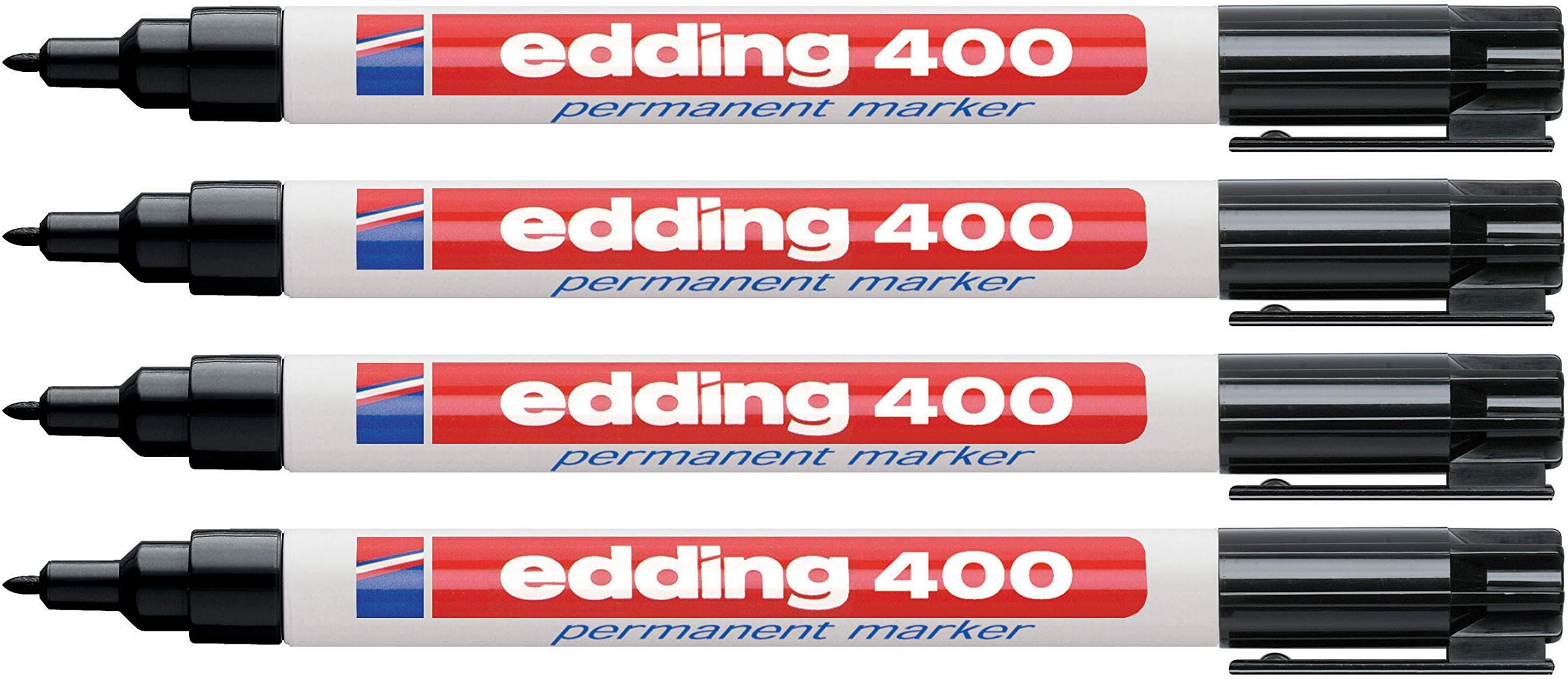 edding Permanentmarker schwarz 400-01 (4er Pack) : Amazon.de ...