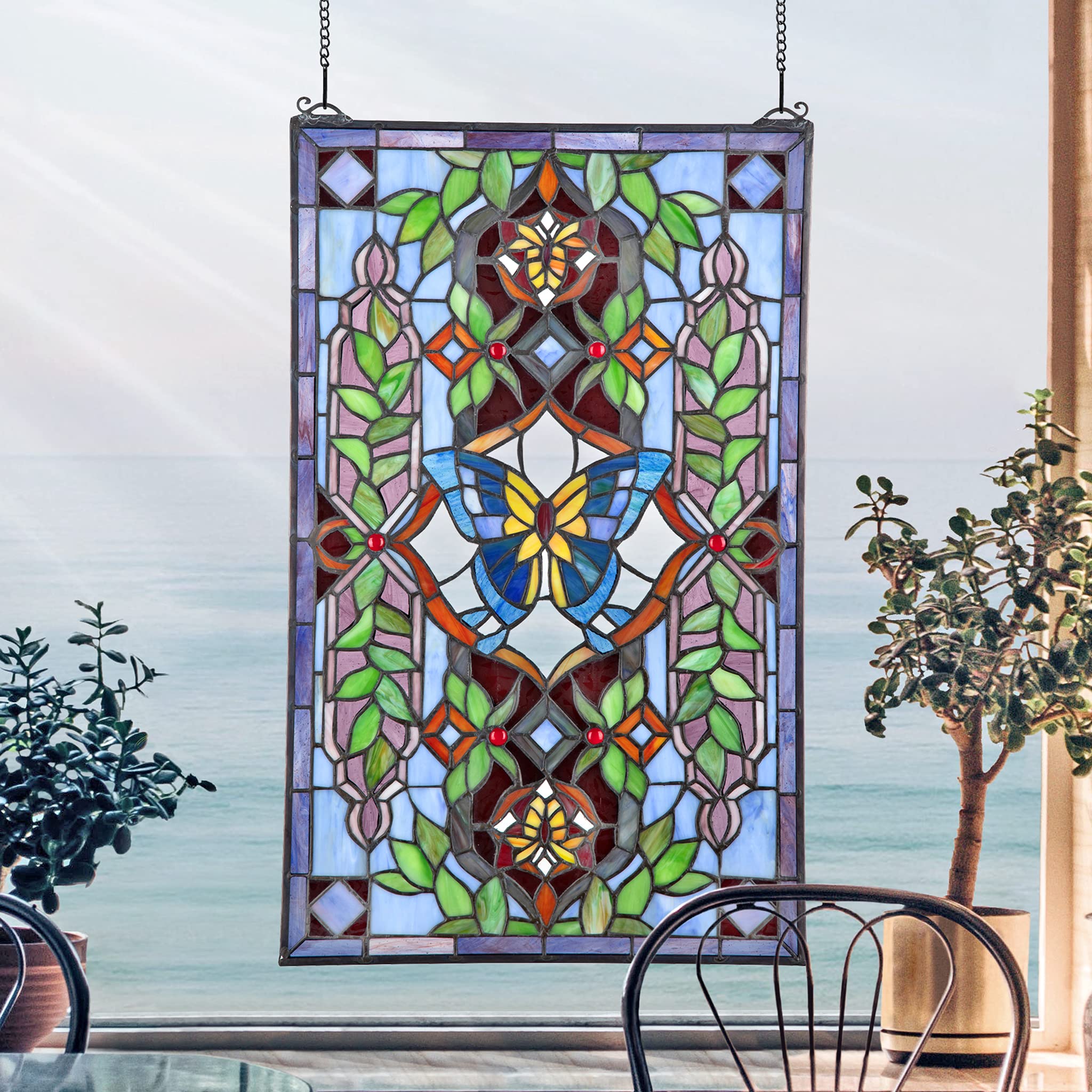 Butterfly Stained Glass Window Stained Glass Window Panel-butterfly