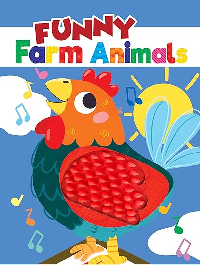 Funny Farm Animals - Silicone Touch and Feel Board Book - Sensory Board ...