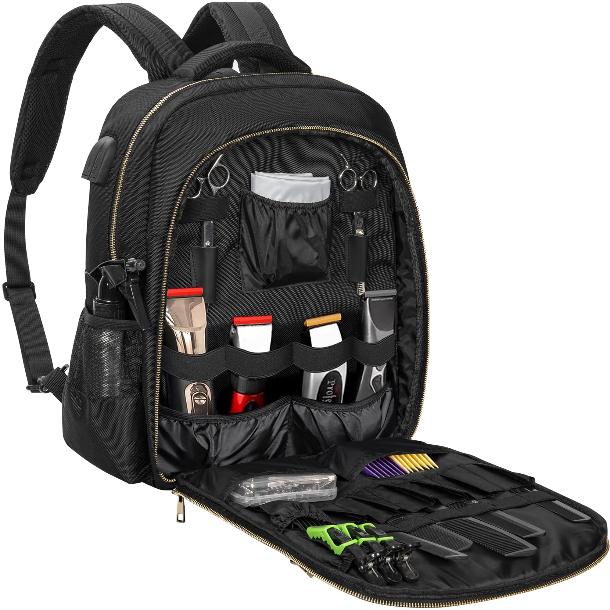 Amazon.com: TORIBIO Barber Supplies Bag for Clippers and Supplies ...