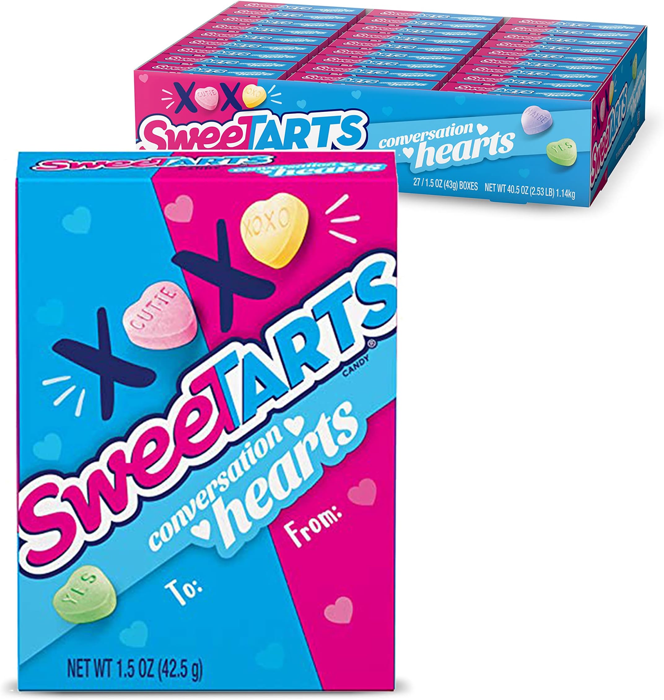 Amazon.com : SweeTARTS Conversation Hearts Valentine’s Day Candy ...