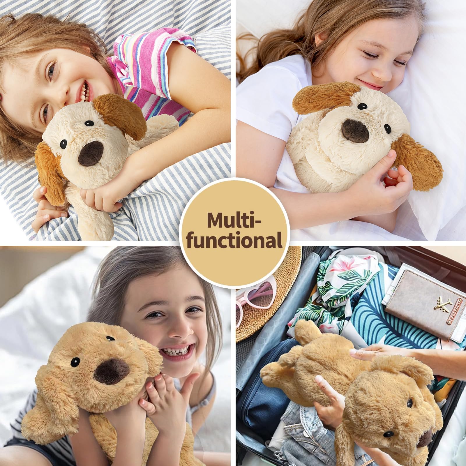 Snapklik.com : 2Pcs Dog Stuffed Animals, Microwavable Stuffed Animal ...