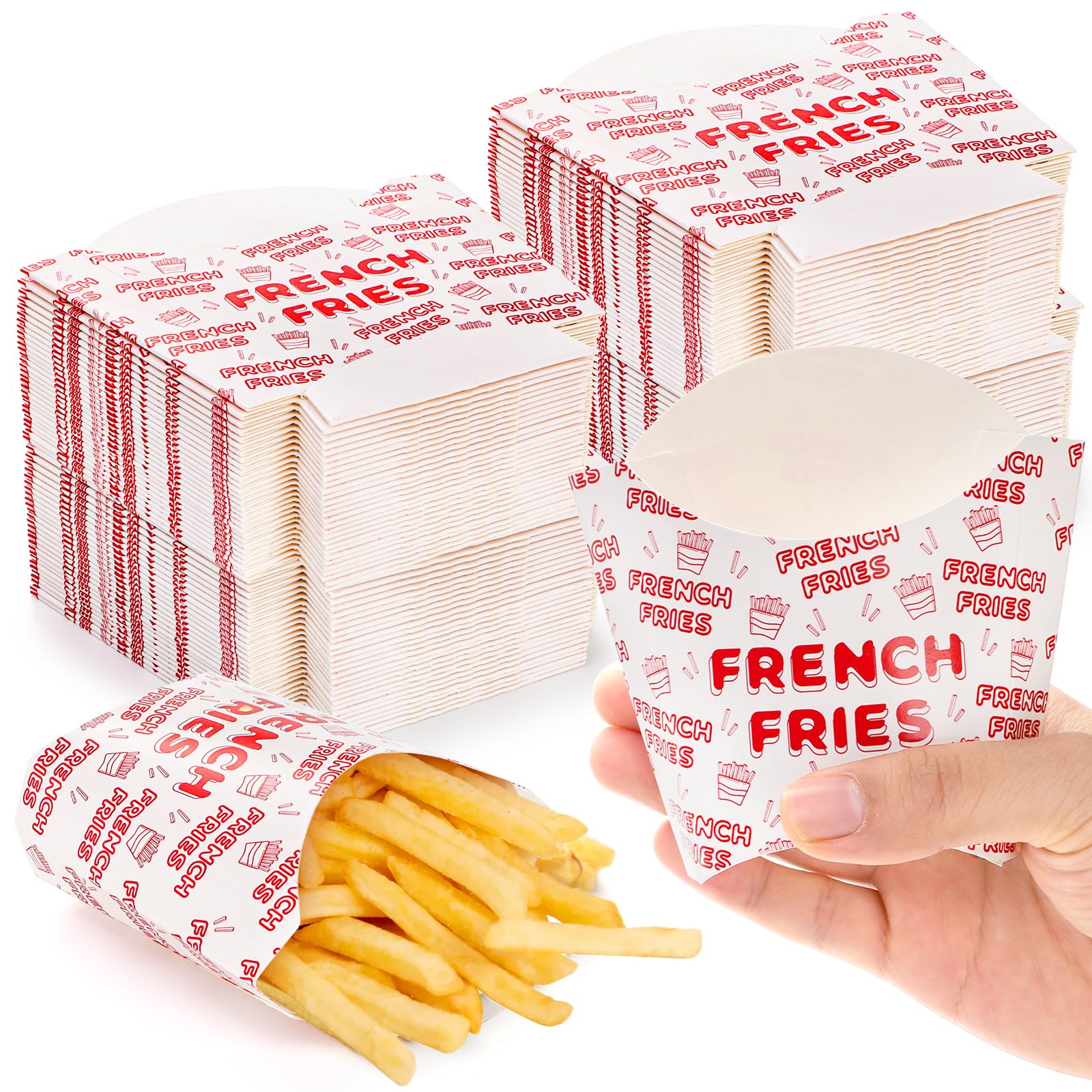 Snapklik.com : 250 Packs French Fry Box, 3oz Disposable French Fries ...