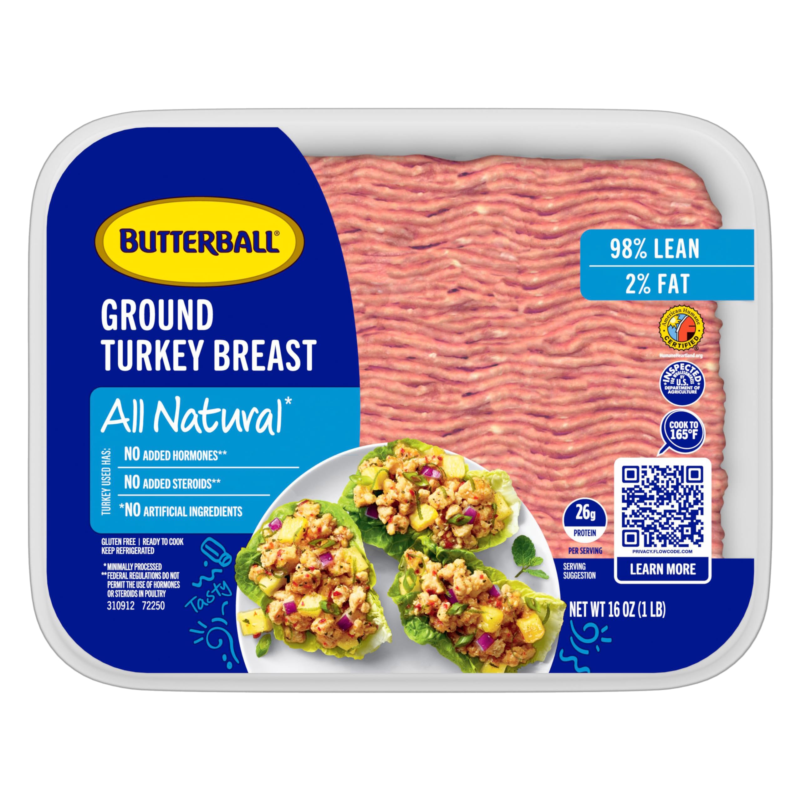 Buy Butterball, Fresh All Natural Fresh 98% Free Extra Lean Ground ...