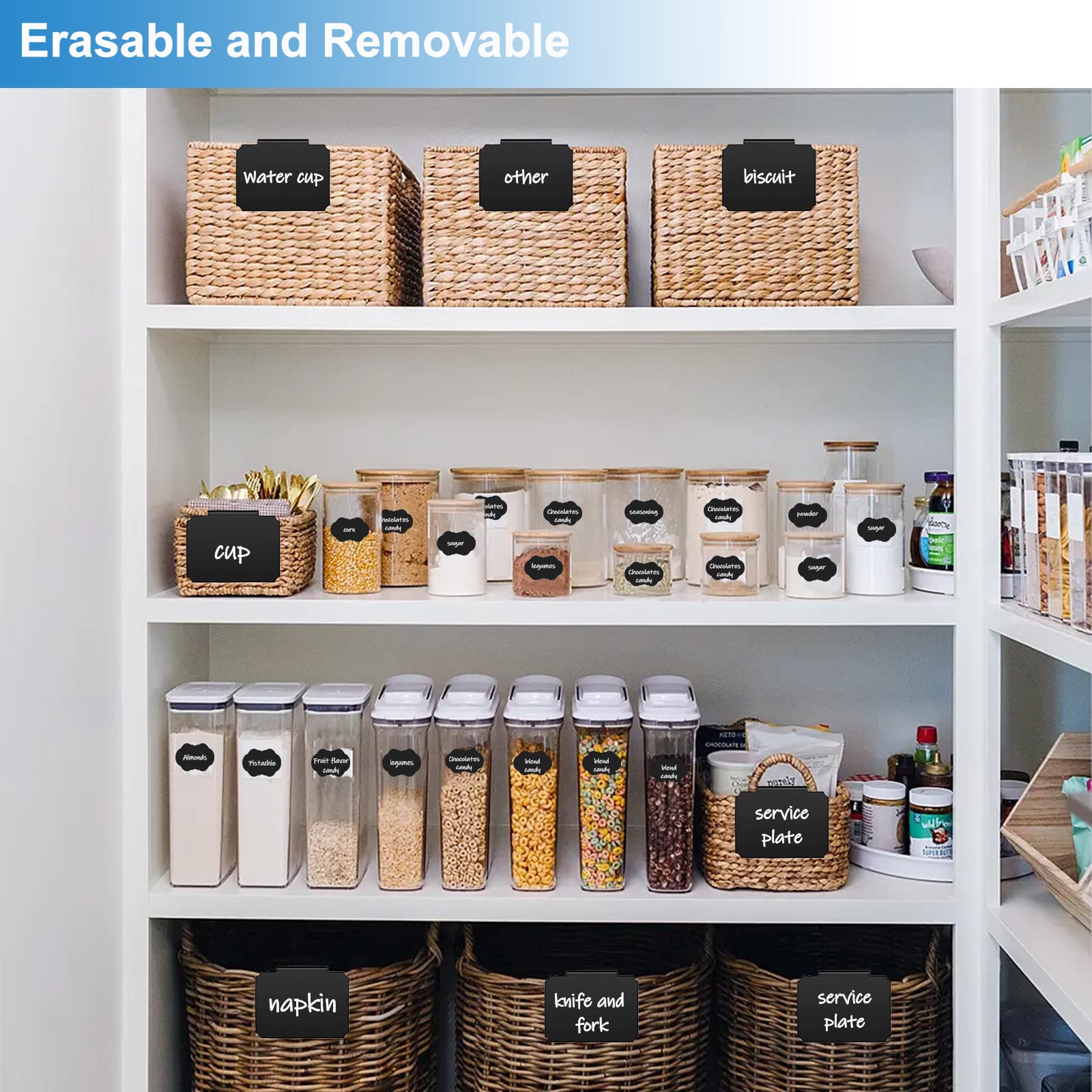 Snapklik.com : 30Pcs Basket Labels Clip On, Erasable Bin Basket Labels ...