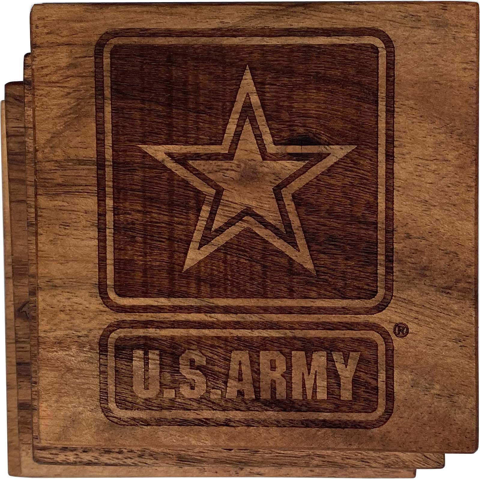 Amazon.com: US Air Force Emblem Coasters - Air Force Engraved Acacia ...