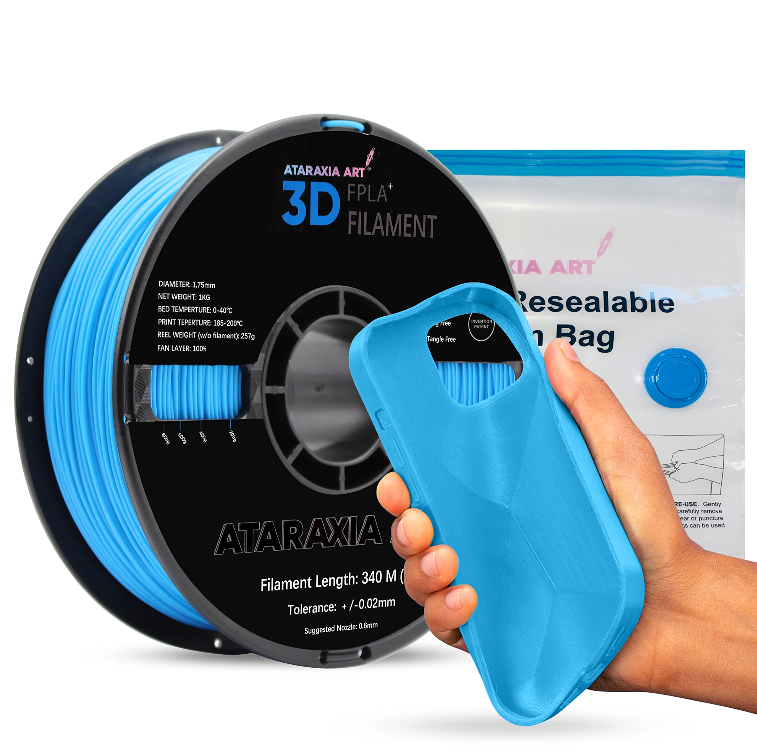 Buy ATARAXIA ART Flexible PLA Filament 1.75mm,3D Printer Filament 1kg ...