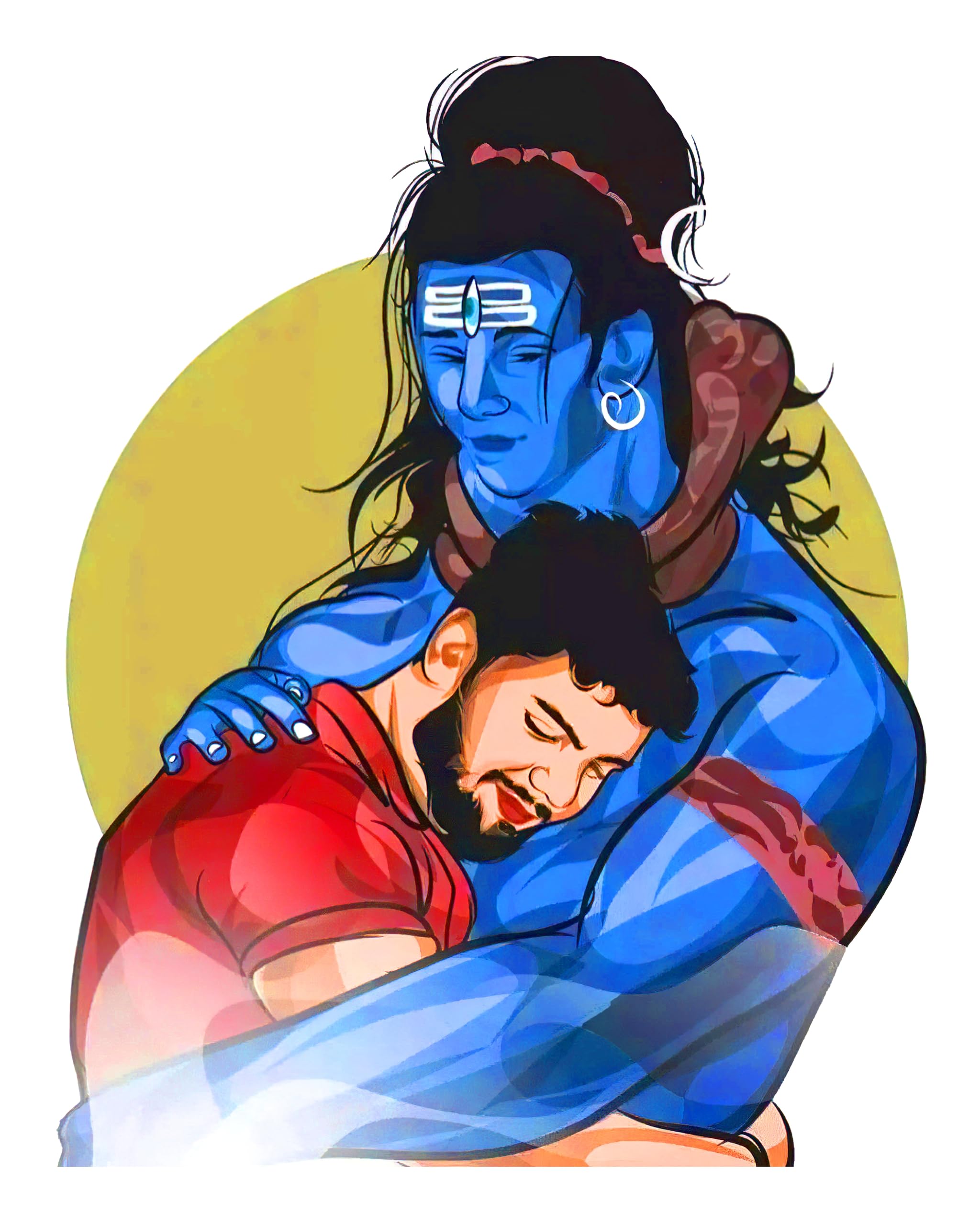 RNG GRAPHICS PVC Vinyl Divine Shiva Wall Sticker,Shiv Wall Stickers for ...