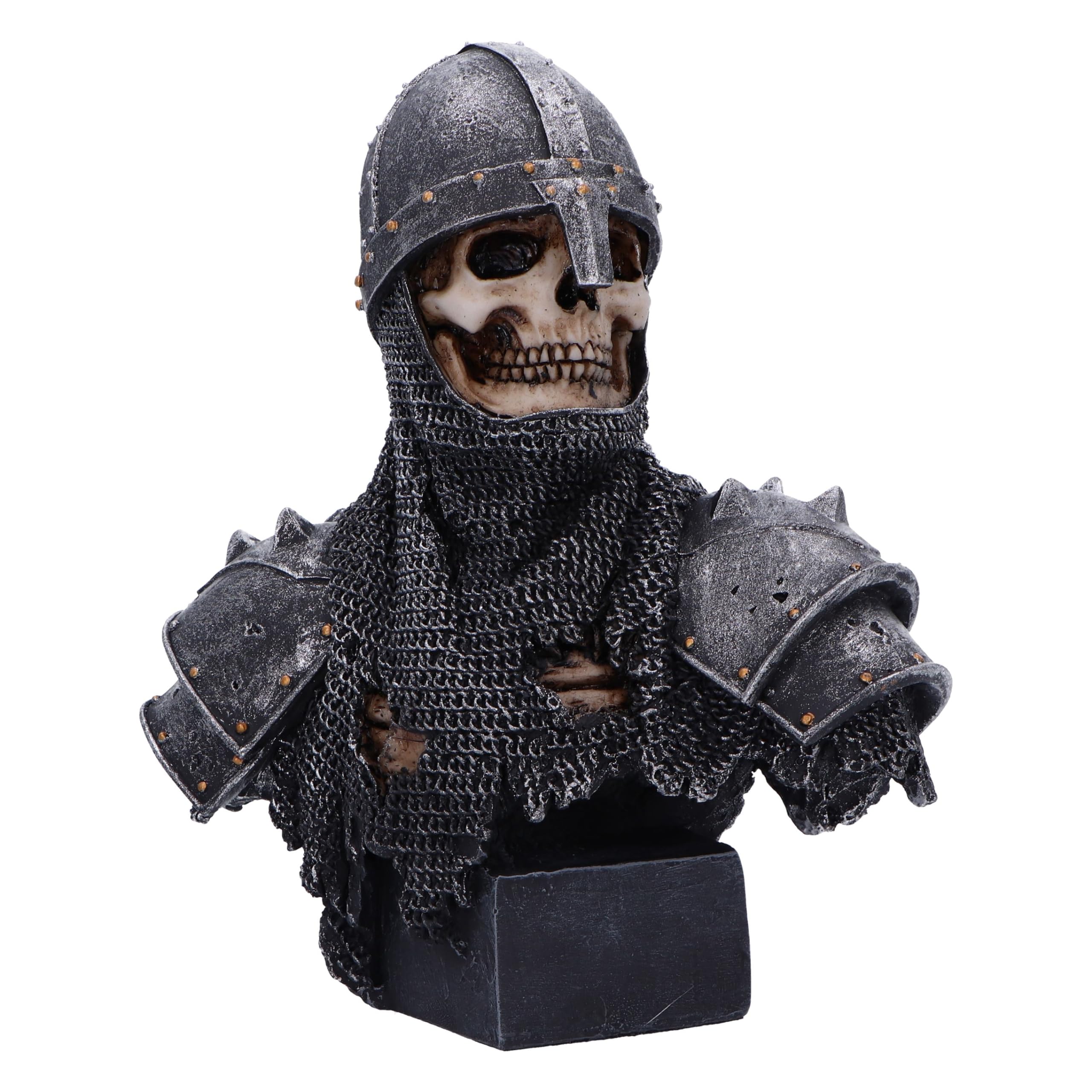 Nemesis Now Into the Knight Bust 19cm, Resin, Silver, Skeleton Knight ...