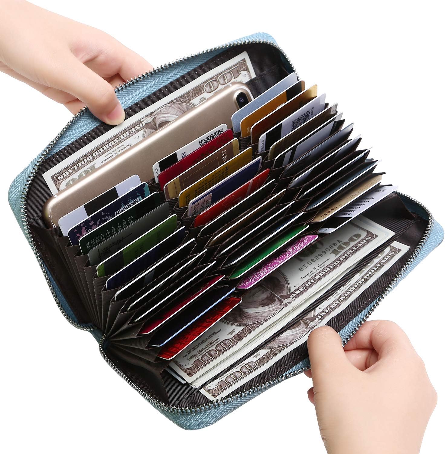 Amazon.com: Yafeige Credit Card Wallet Leather RFID Wallet for Women ...