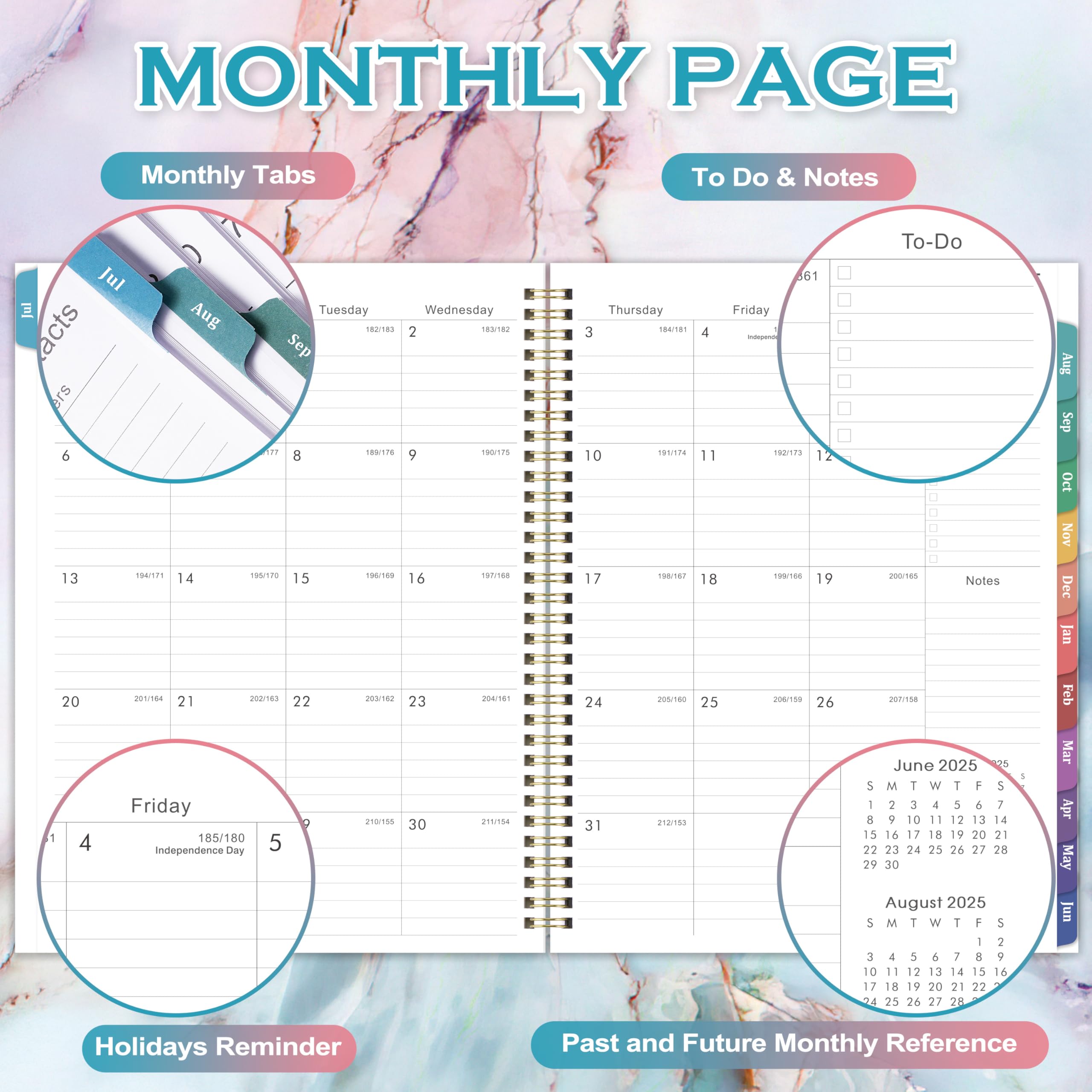 Pink Planner 2025-2026 Planner 2025-2026 - JULY 2025 - JUNE 2026 ...