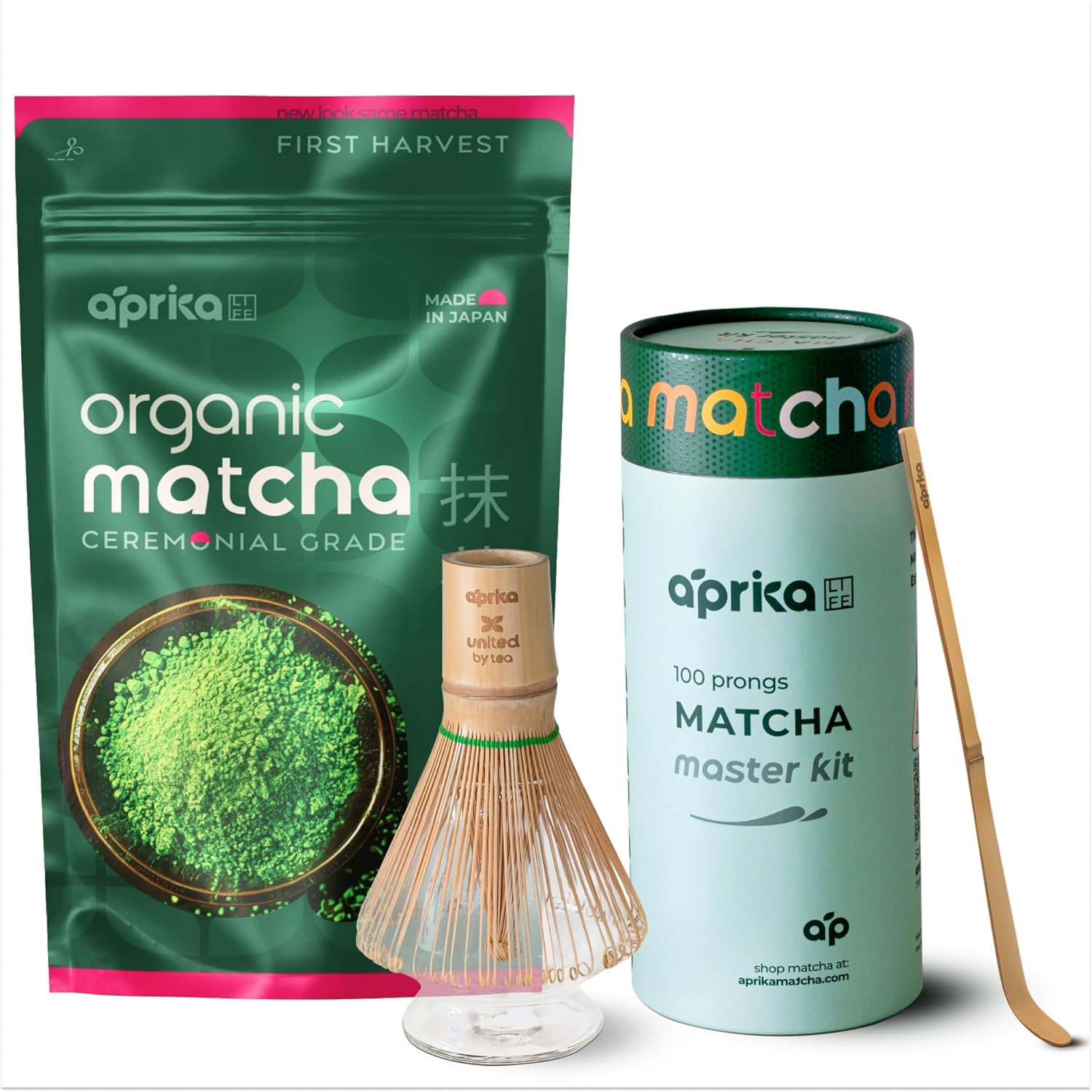 Amazon.com: Japanese Ceremonial Matcha Powder 100g + Matcha Whisk ...