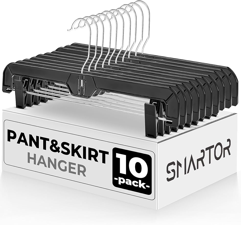 Amazon.com: SMARTOR Pant & Skirt Hangers - Clips Hangers for Shorts ...