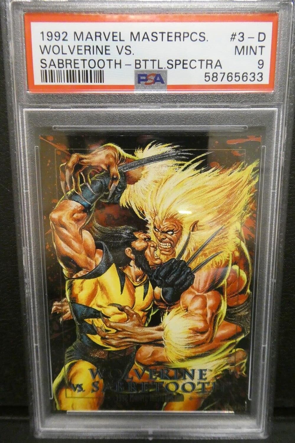 Amazon.com: 1992 For Marvel Masterpieces WOLVERINE vs SABRETOOTH Battle ...