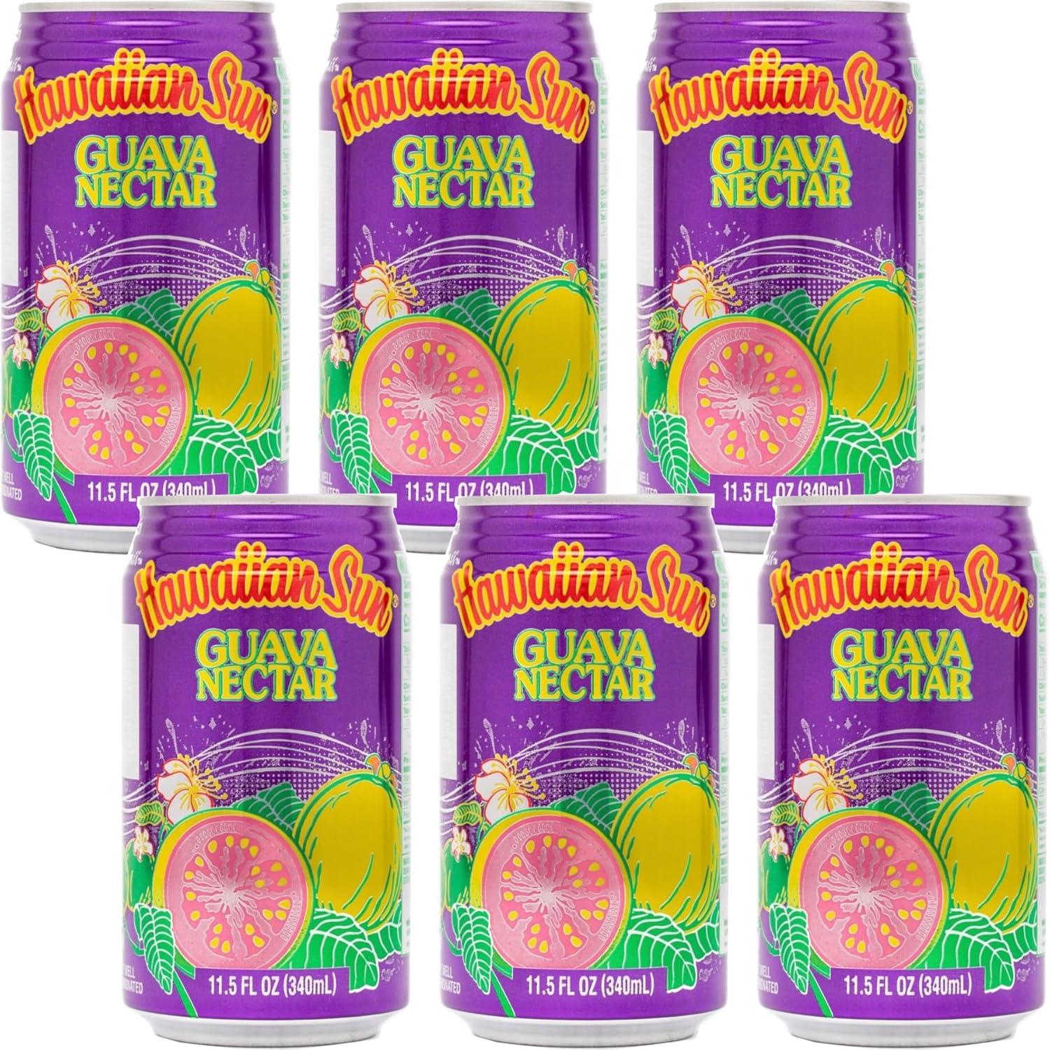 Amazon.com : Hawaiian Sun Drinks - Guava Nectar (11.5floz x 6 cans ...