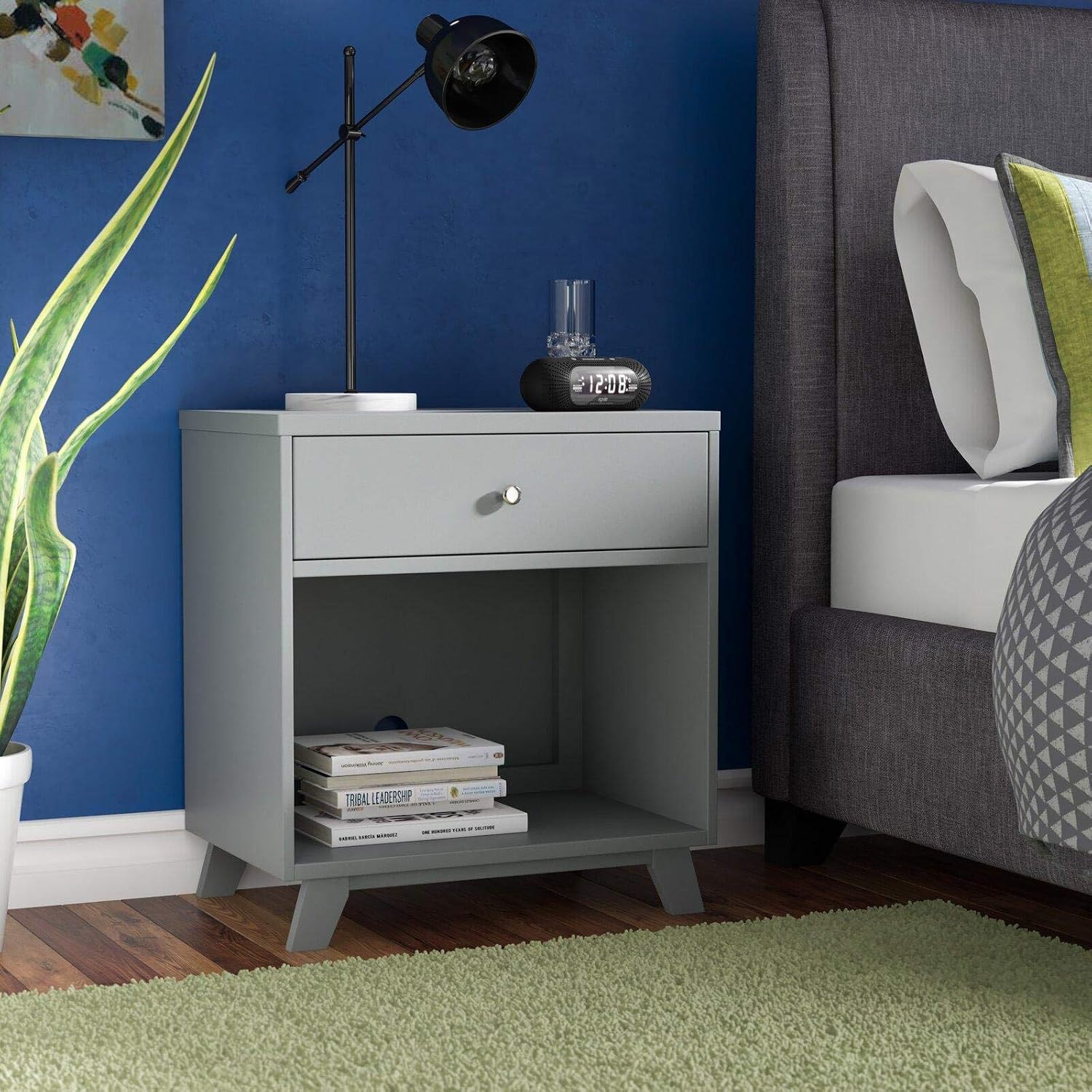 Amazon.com: Kaiser Point 1 Drawer Nightstand : Home & Kitchen