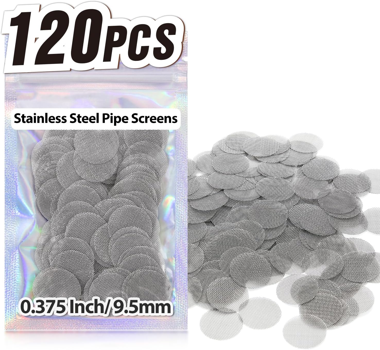 Amazon.com: Pipe Screens 120pcs 3/8 Inch 9.5mm Stainless Steel Pipe ...