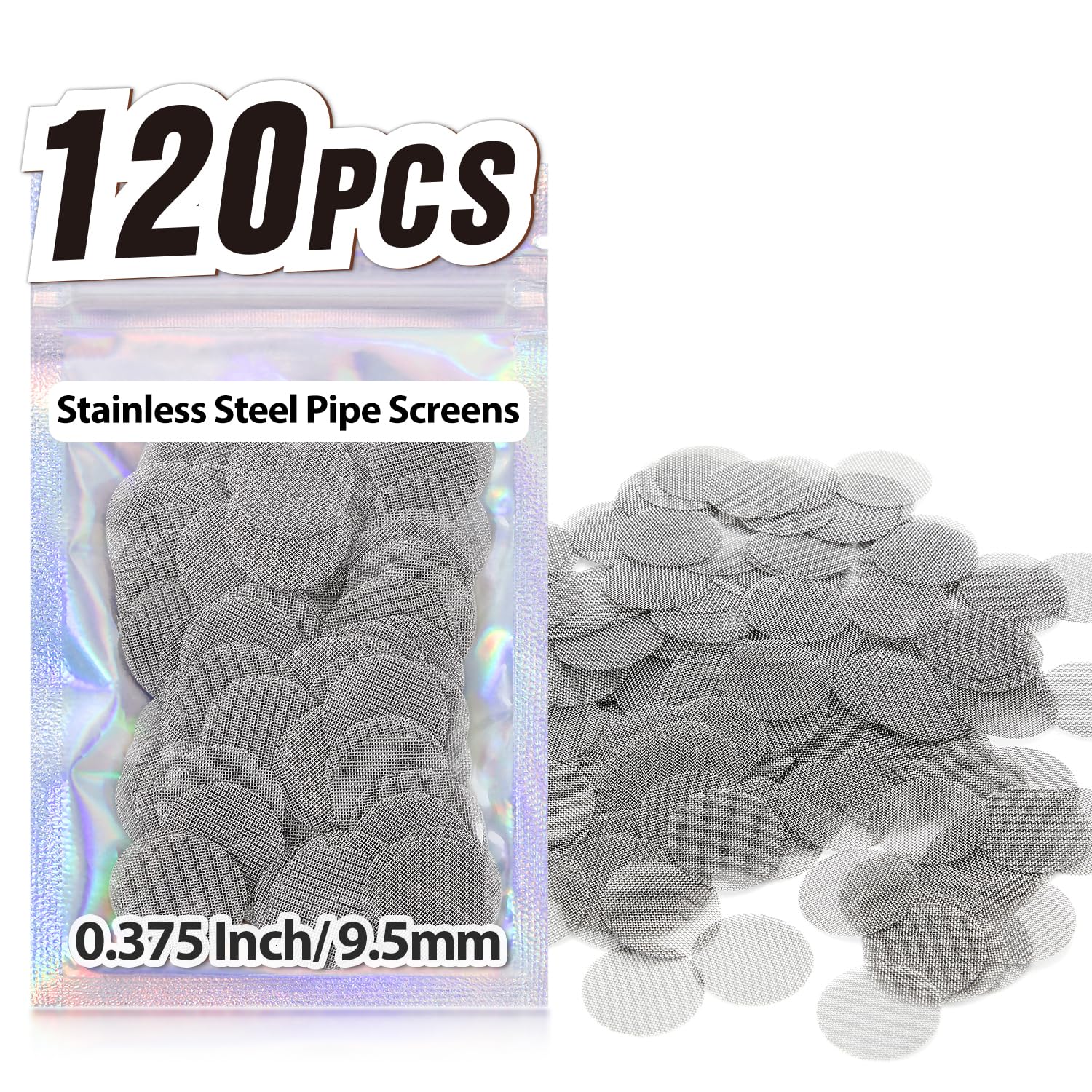 Amazon.com: Pipe Screens 120pcs 3/8 Inch 9.5mm Stainless Steel Pipe ...