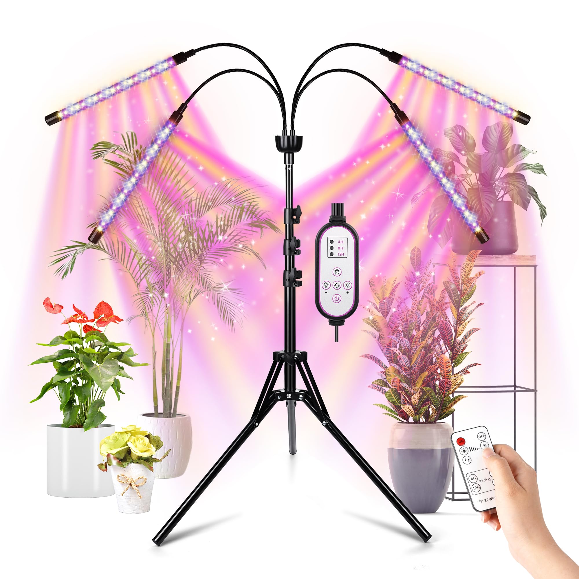 Amazon.com: LED Grow Lights for Indoor Plants Full Spectrum with 15-63 ...
