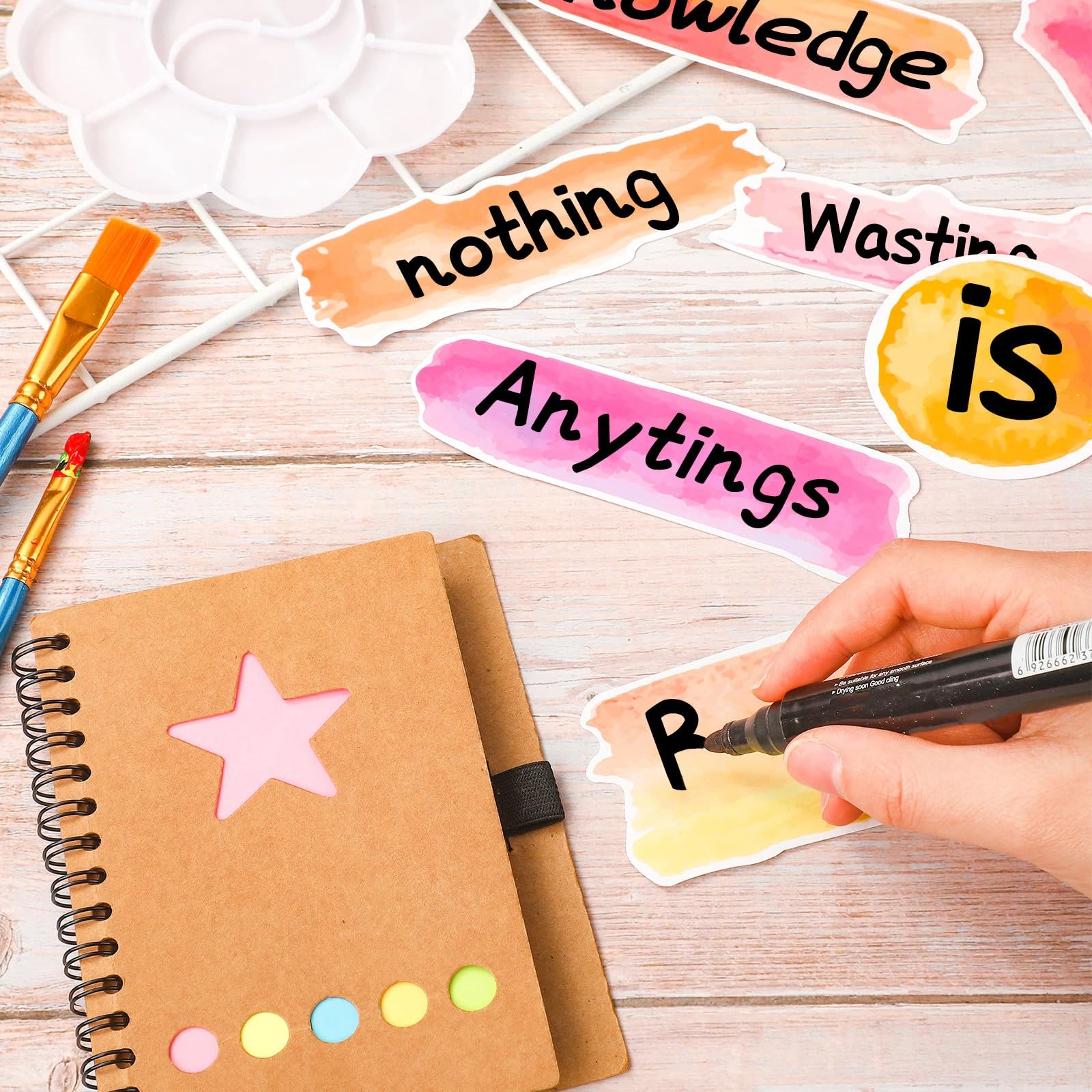 Snapklik.com : 240 Pcs Watercolor Classroom Decor Watercolor Label ...