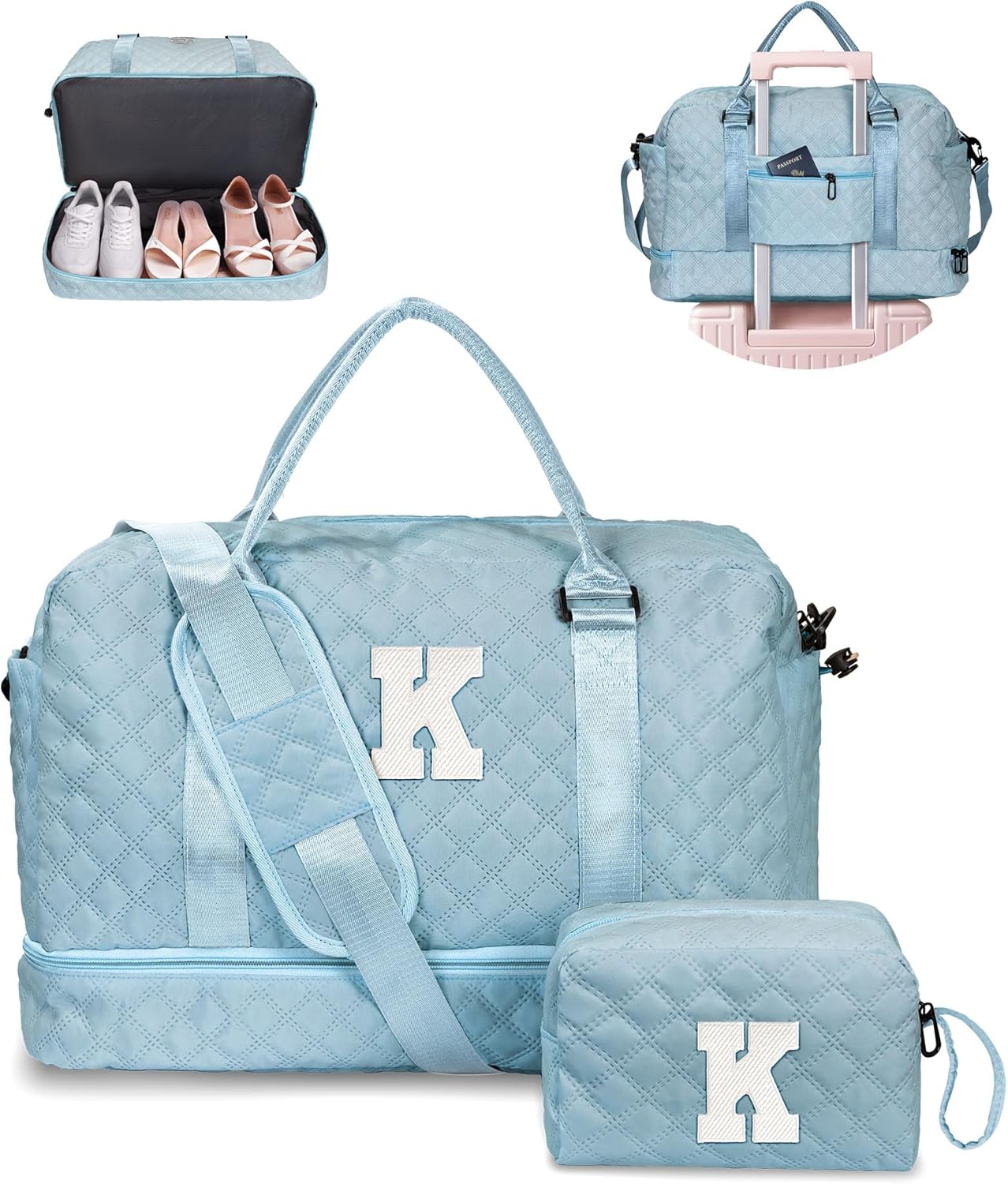 Amazon.com | Voguewood Girl Duffle Bag for Tweens with Shoe Compartment ...