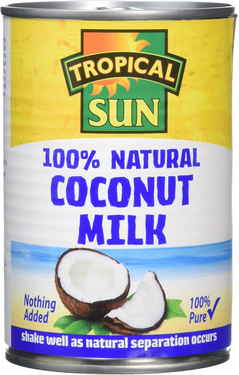 Tropical Sun Coconut Milk 100% Natural (Pack of 6) : Amazon.co.uk: Grocery