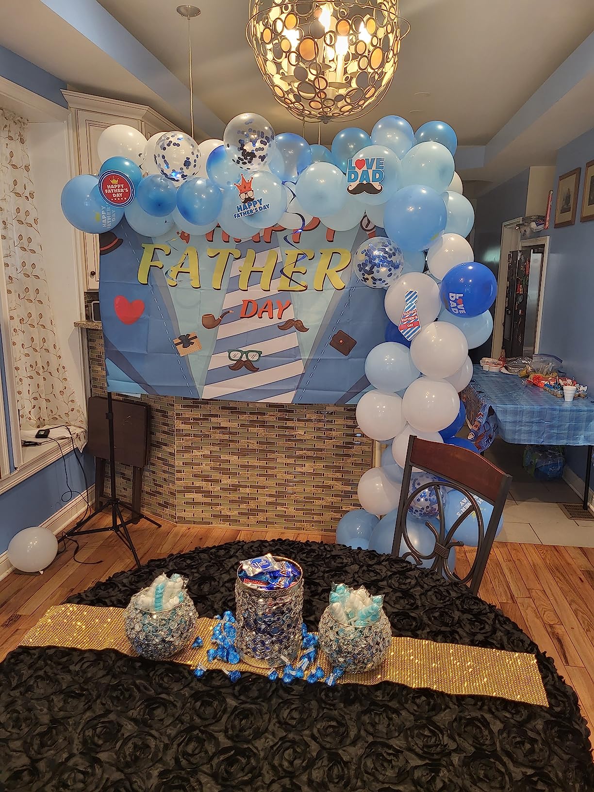 Amazon.com: Happy Fathers Day Backdrop Banner 78 x 43 Inch Large Size ...