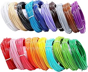 RUNYU 3D Printing Pen PLA Filament 1.75 mm 20 Colours, Each 10 Metres ...
