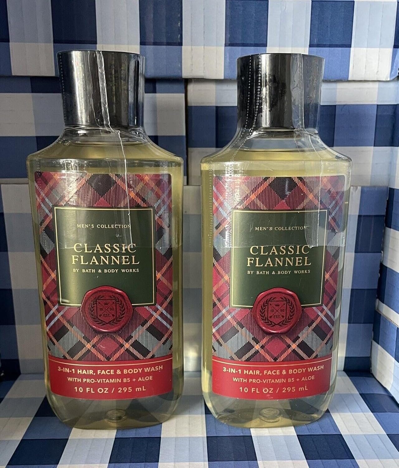 Amazon.com : Generic Mens Collection Classic Flannel 3-in-1 Body Wash ...