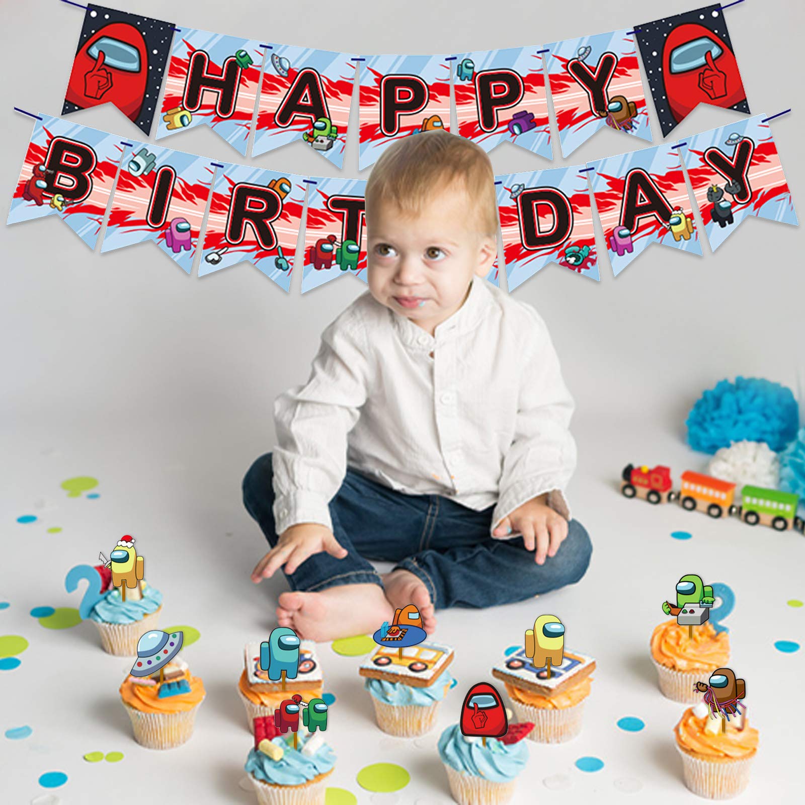 Buy Zsroot Among Us Birthday Party Supplies,Among Us Party Decoration ...