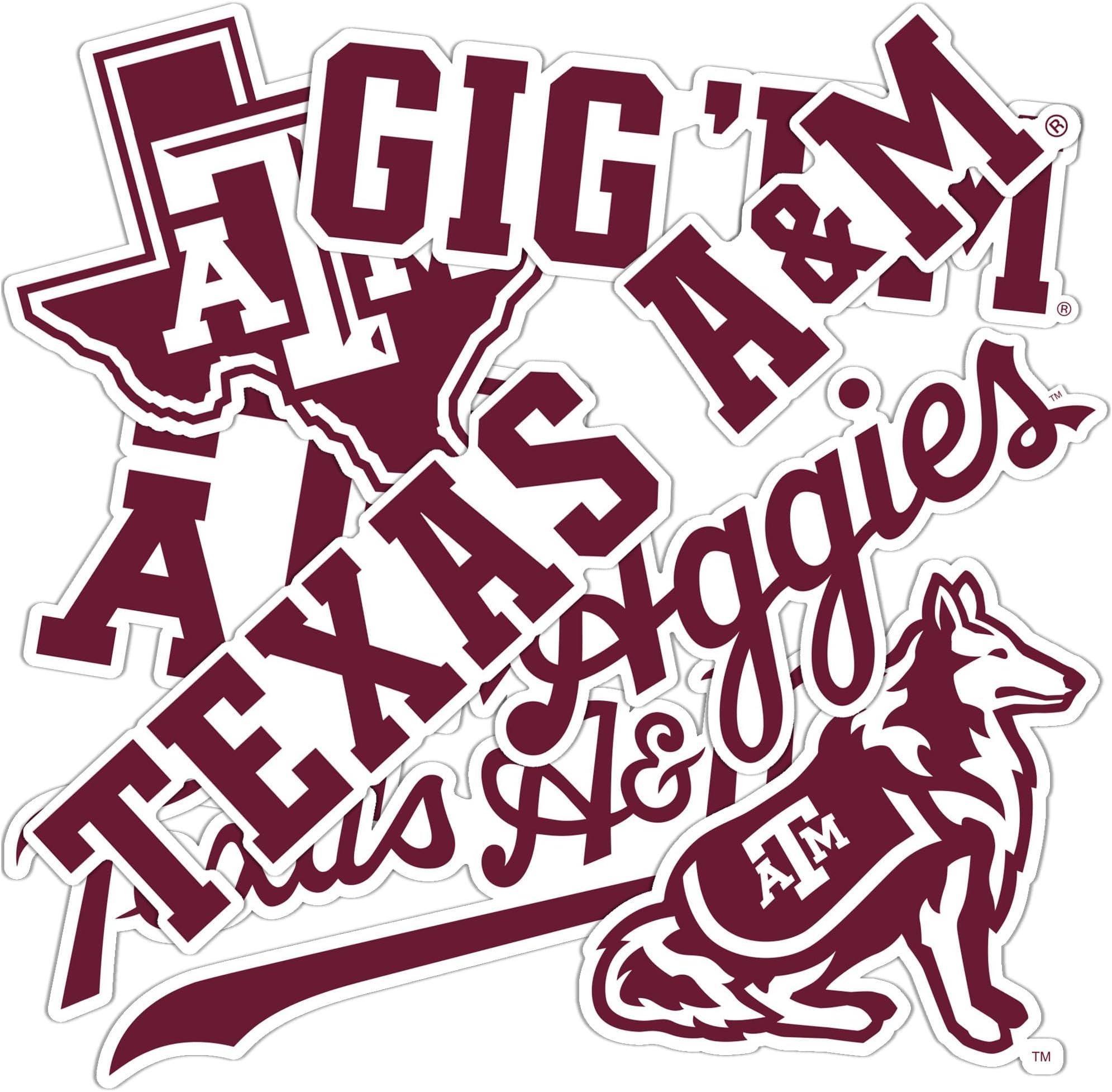 Amazon.com: Desert Cactus Texas A&M University Sticker Aggies TAMU ...