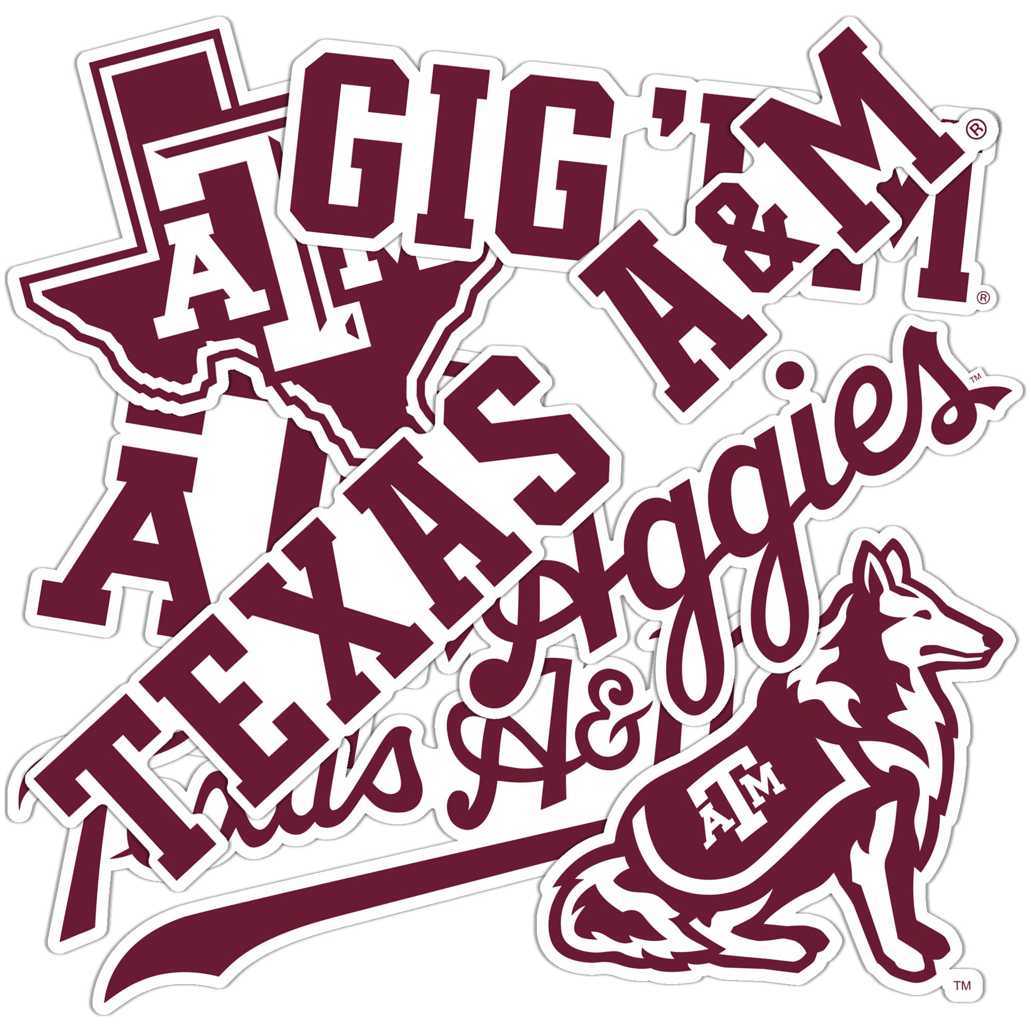 Amazon.com: Desert Cactus Texas A&M University Sticker Aggies TAMU ...