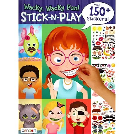 Amazon.com: Wacky Wacky Fun! - Stick-N-Play 150+ Stickers Activity Book ...