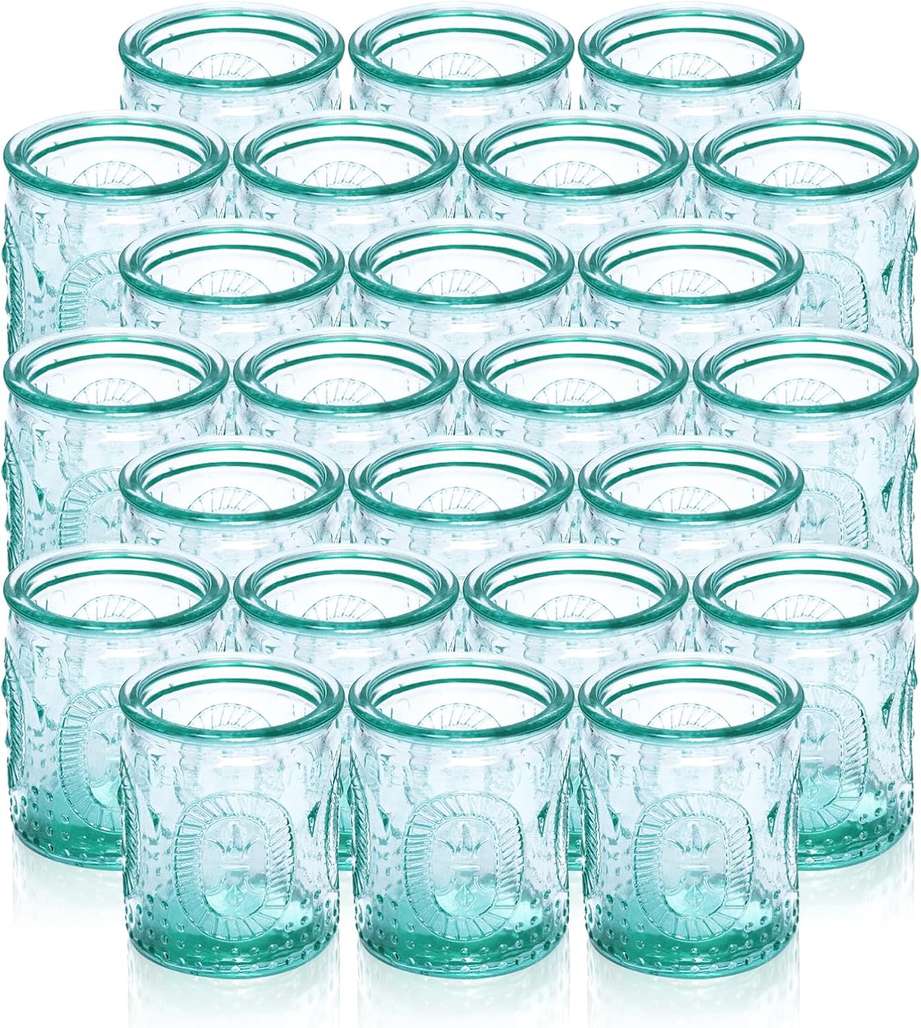 Amazon.com: FREDOM Turquoise Blue Vintage Votive Candle Holders Set of ...