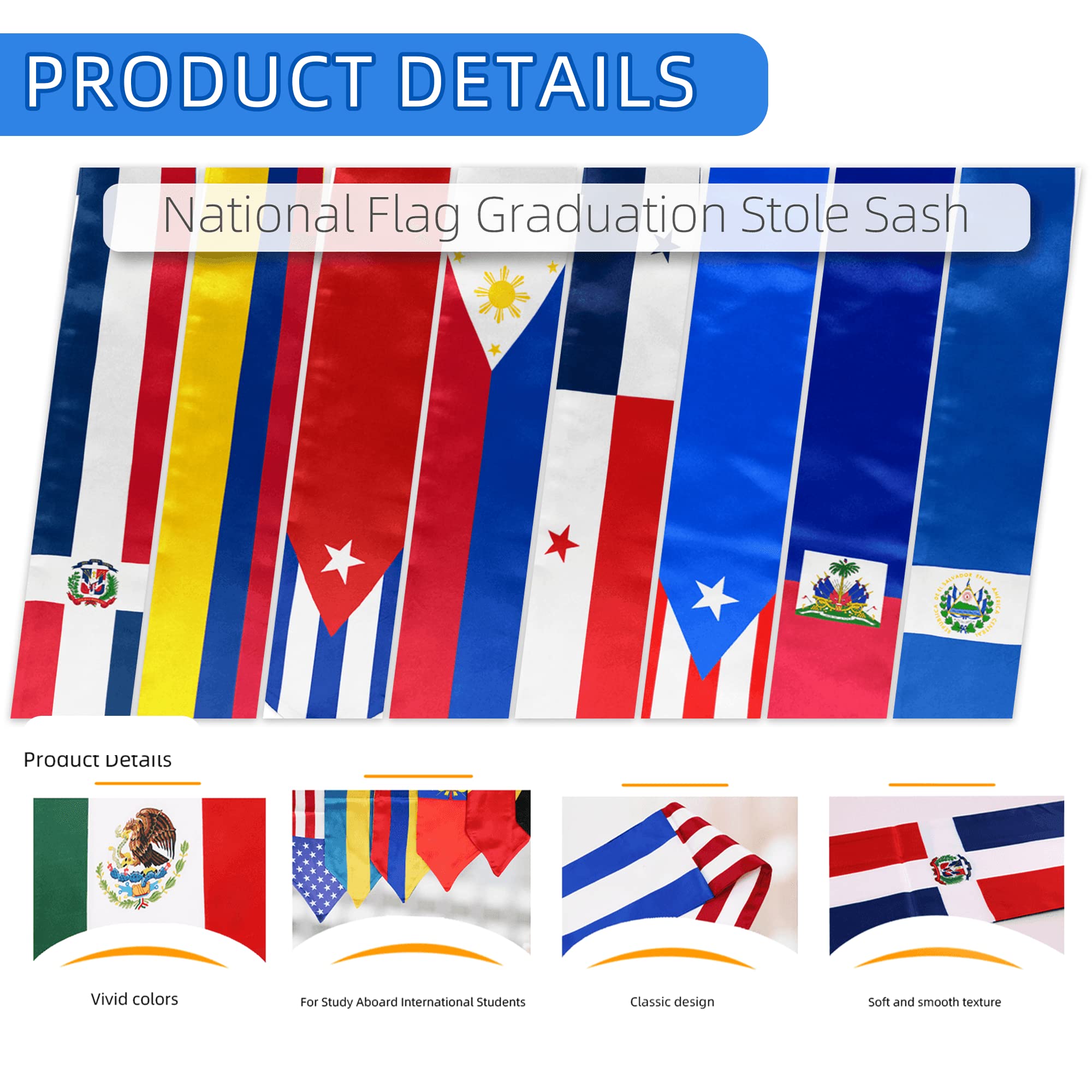 Snapklik.com : Guam Flag Graduation Stole Guam Flag Graduation Sash ...