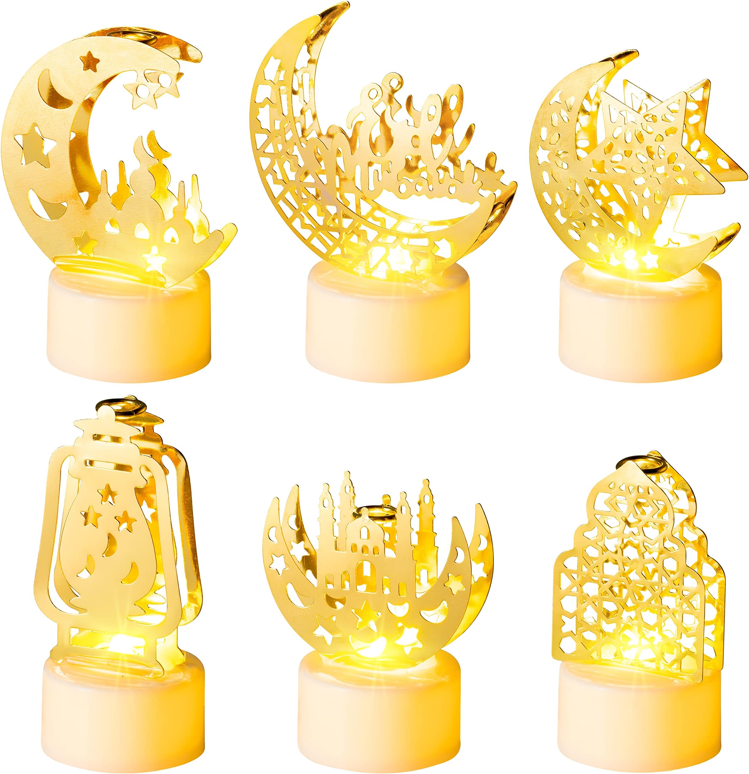 Amazon.com: Homeleo Rustic Moon Lamp for Ramadan Decorations,Battery ...