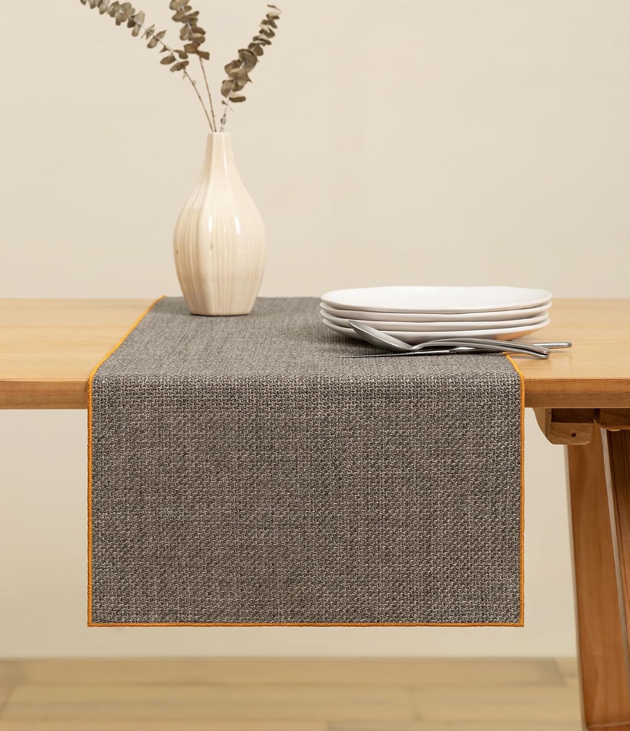 Amazon.com: Vitalizart Black Grey Table Runner Woven Rustic Boho Table ...