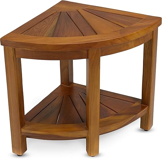 Amazon.com: TeakCraft Teak Corner Shower Bench Seat for Bathroom ...
