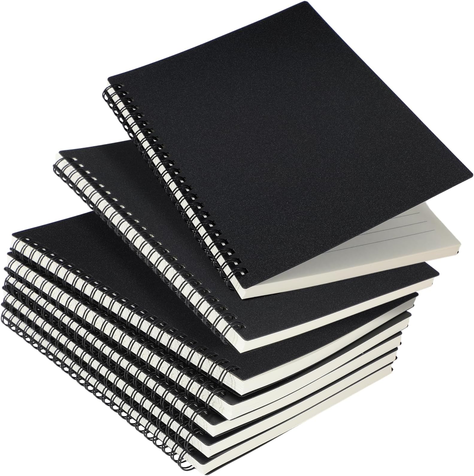 Amazon.com : Dunzoom 6 Pack Lined Paper Spiral Notebook 5.9 x 8.3 ...