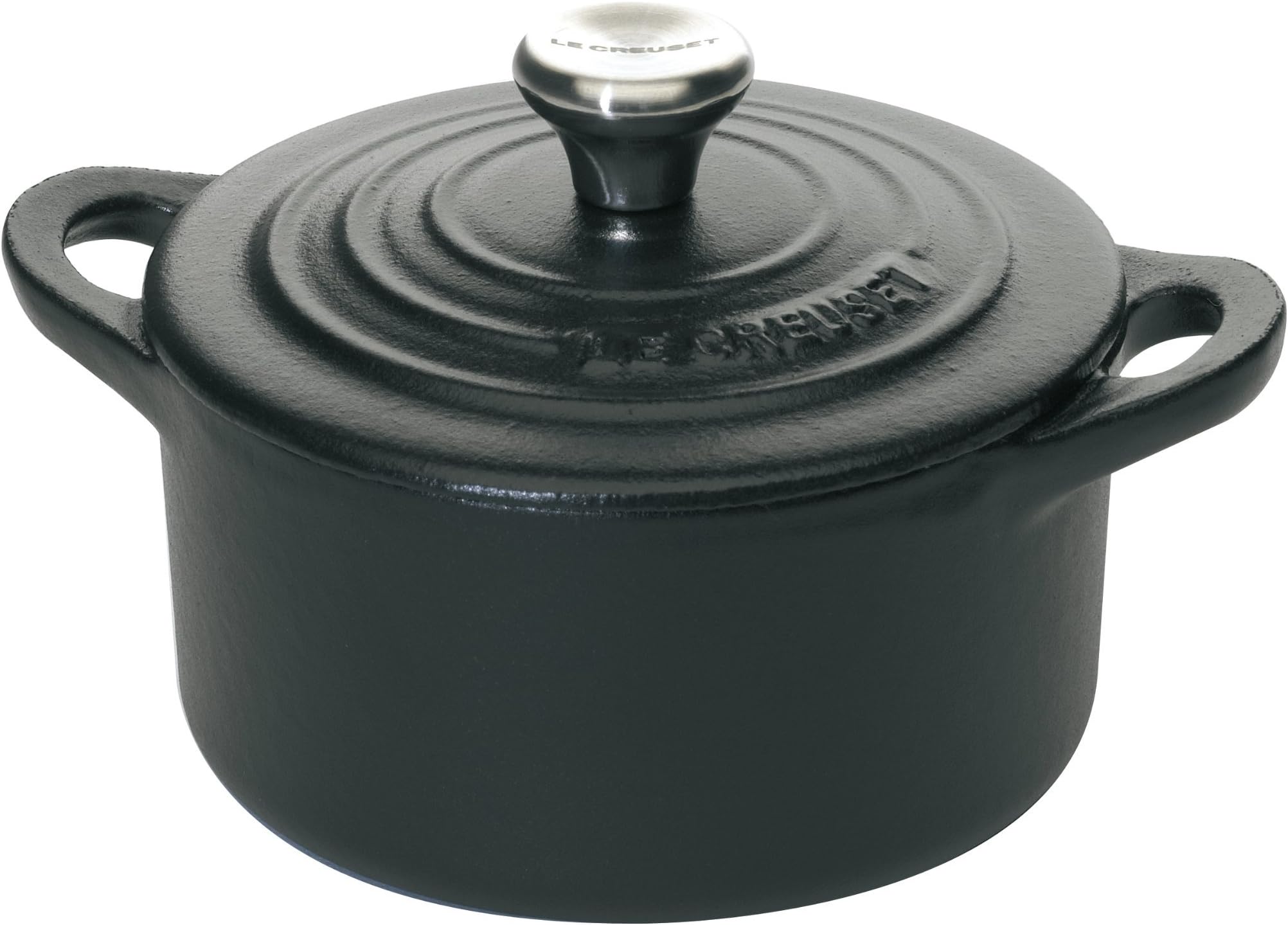 Amazon.com: Staub Cast Iron 0.25-qt Mini Round Cocotte - Matte Black ...