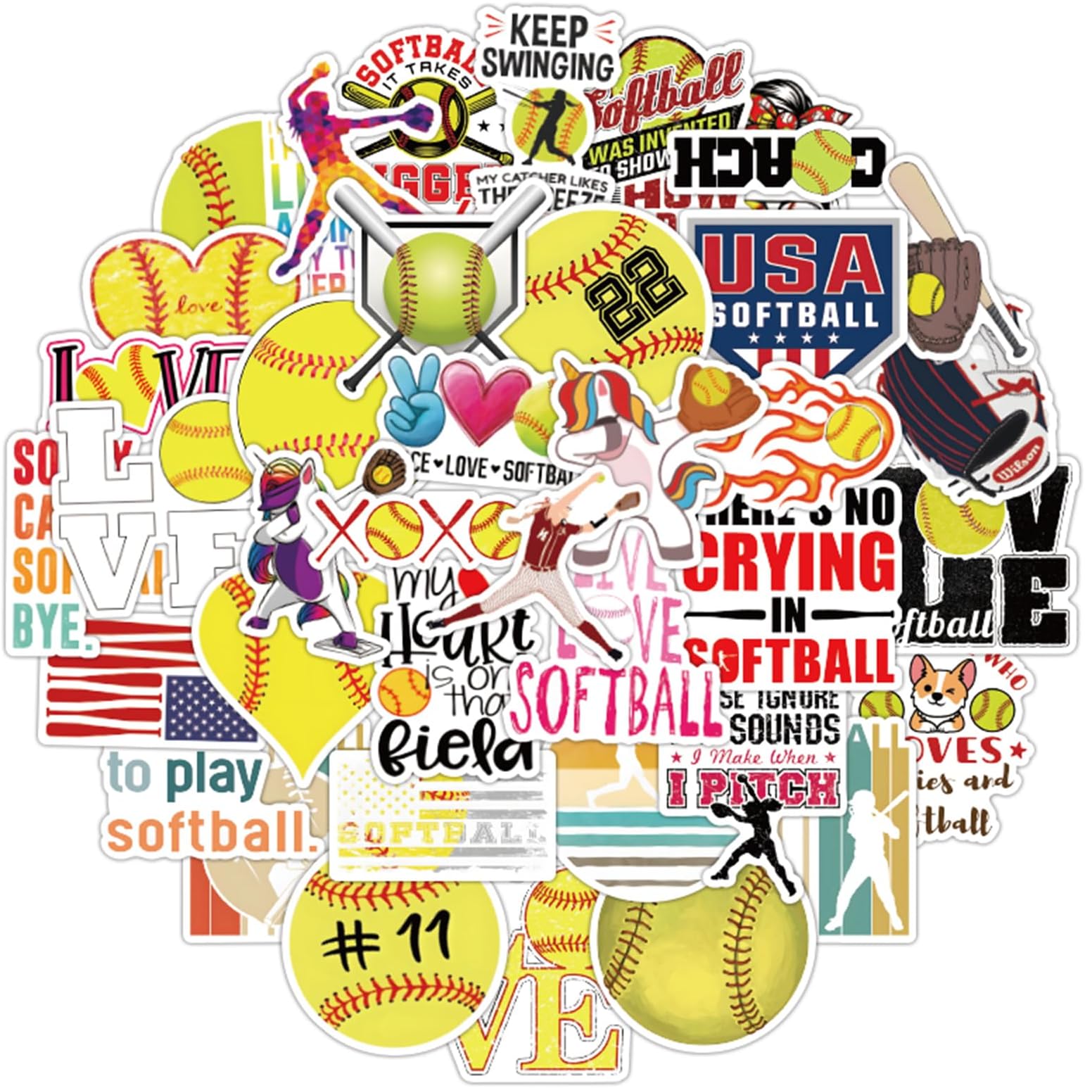 Amazon.com: 110ct Volleyball Stickers - 100 Stickers + 10 Large Decals ...
