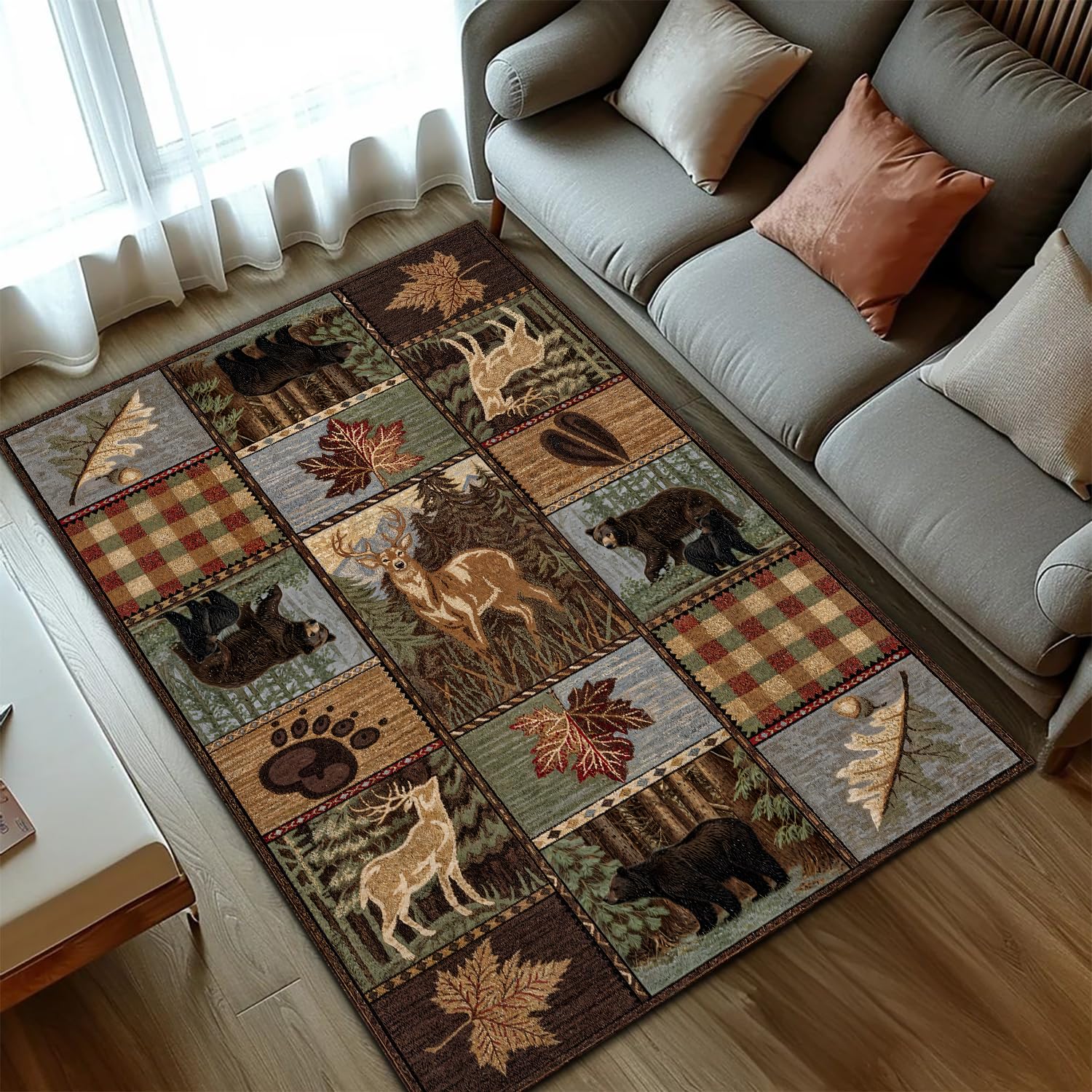 Amazon.com: Bear Rug for Living Room, Bear Rugs for Cabin, Bear Decor ...