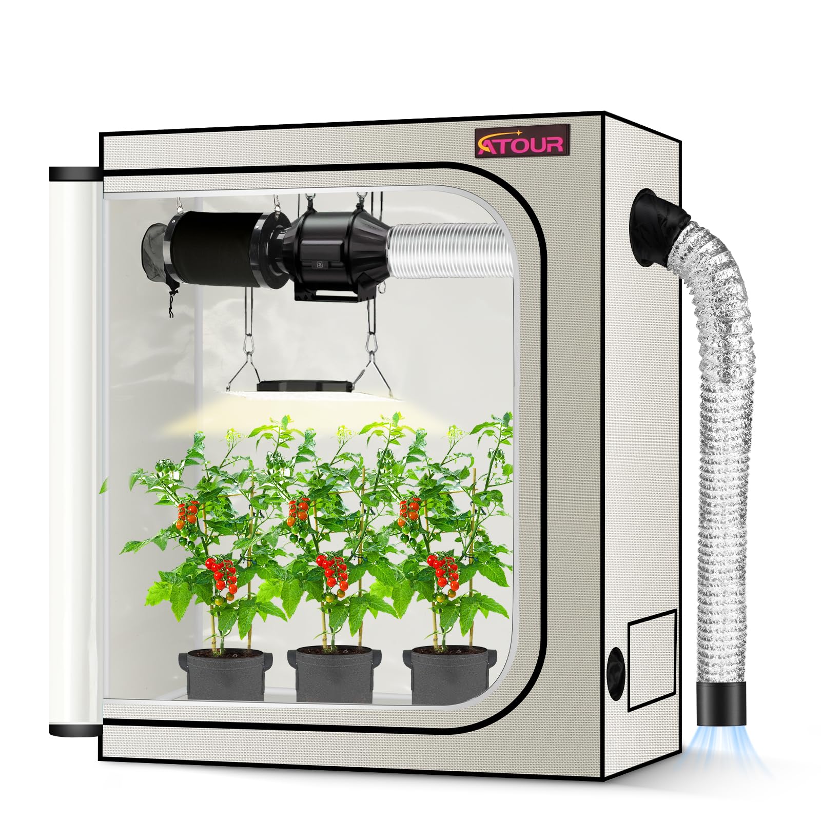 Amazon.com: ATOUR 4x2 LED Grow Light Specil Tent, 48"x24"x60'' High ...
