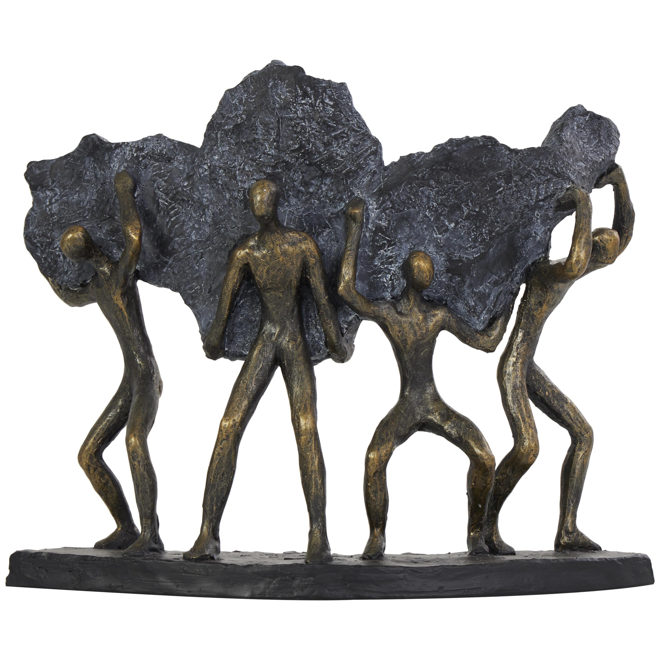 Amazon.com: Deco 79 Polystone People Decorative Sculpture Carrying ...