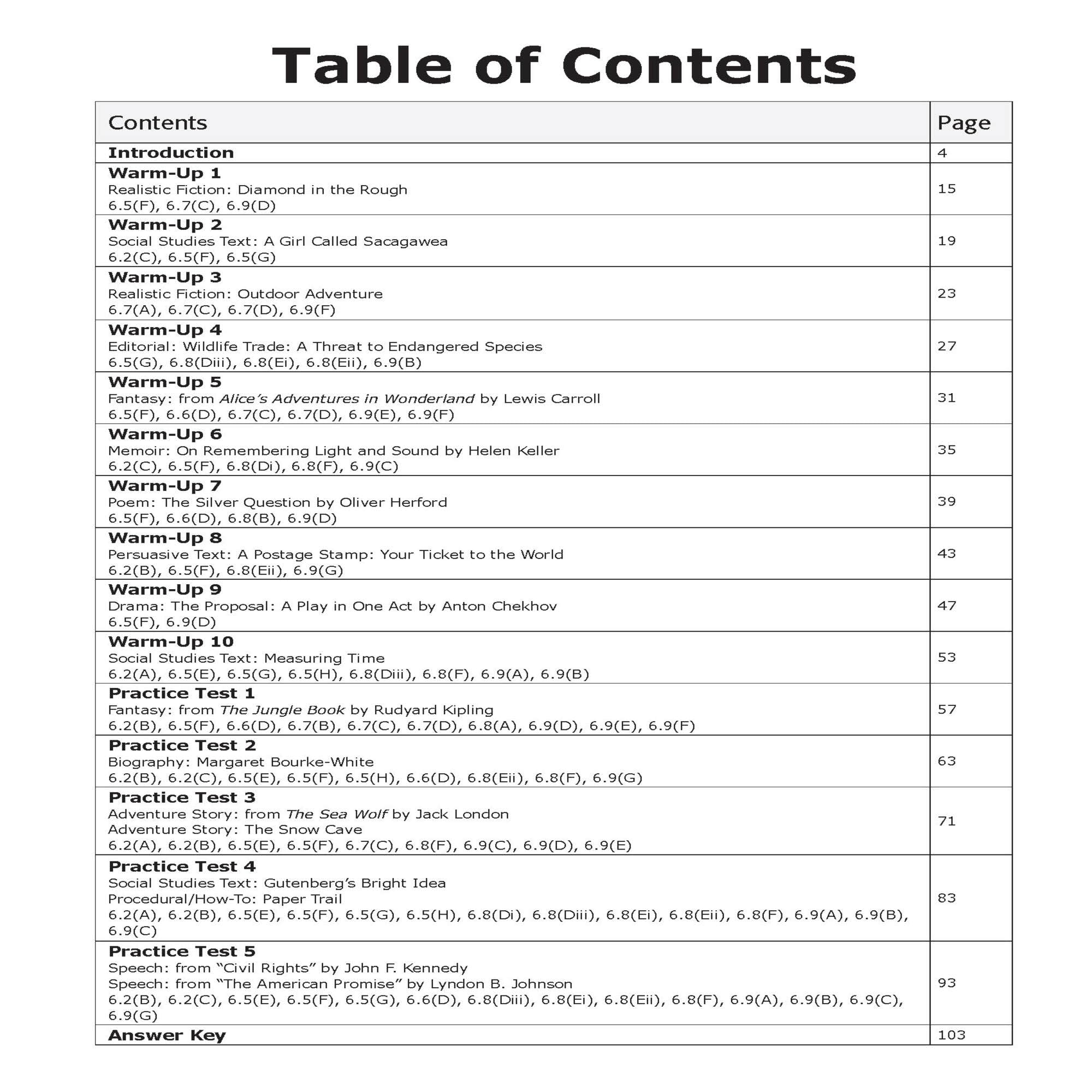 Snapklik.com : STAAR Reading Warm-Ups & Test Practice I For Children In ...
