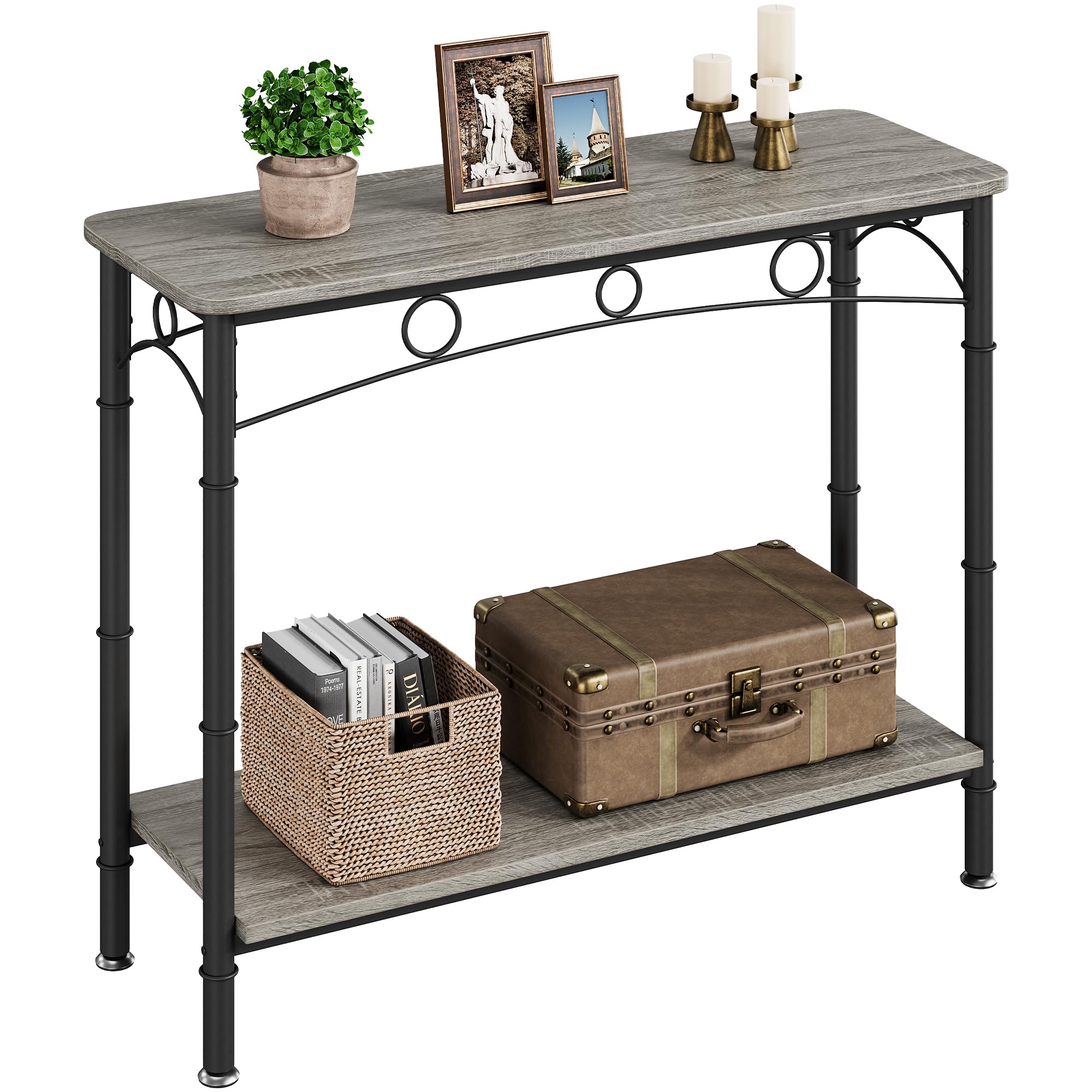 Amazon.com: GAOMON Console Table, 41.3” L x 11.8" W x 31.8" H Retro ...