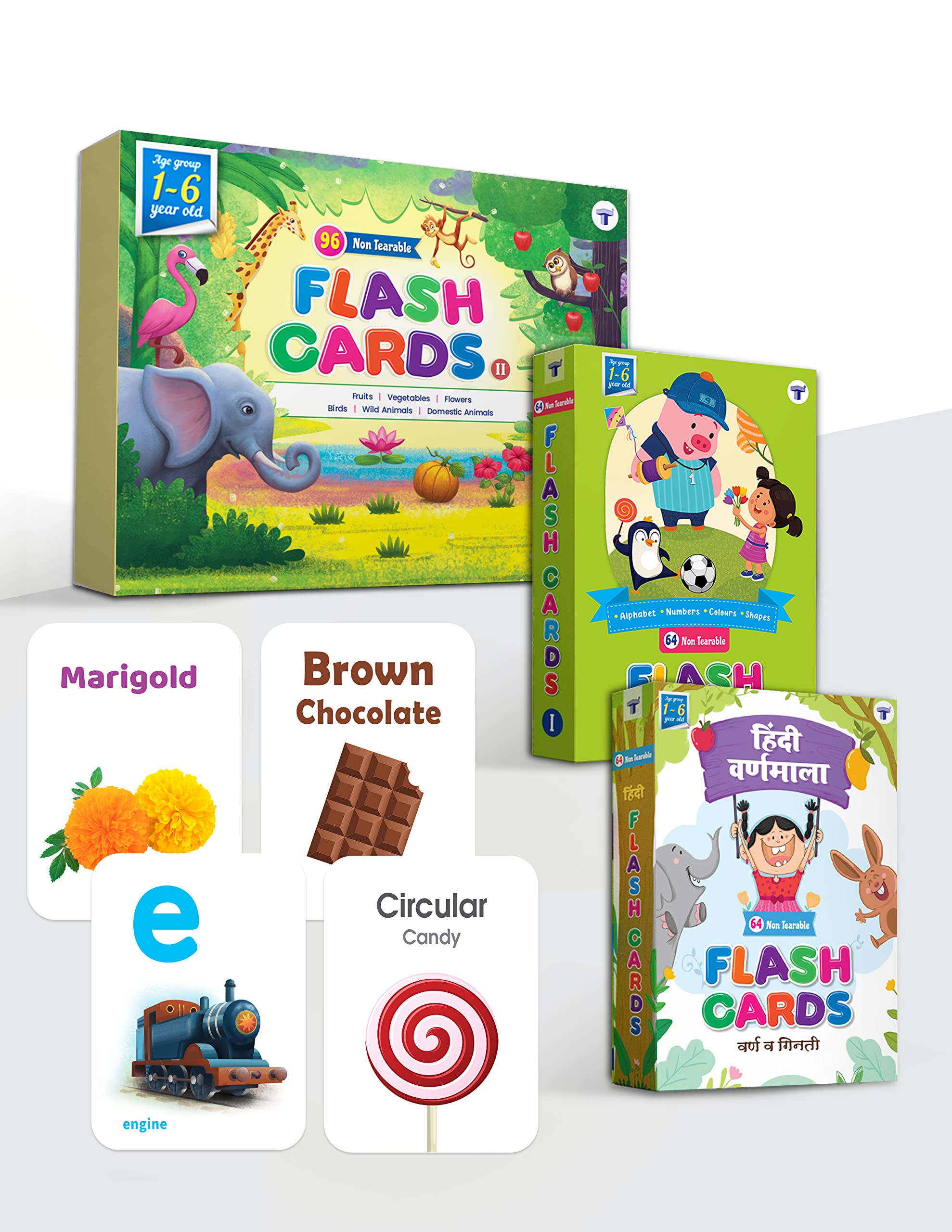 Buy Flash Cards for Babies | 224 Non Tearable Cards | Hindi Varnamala ...